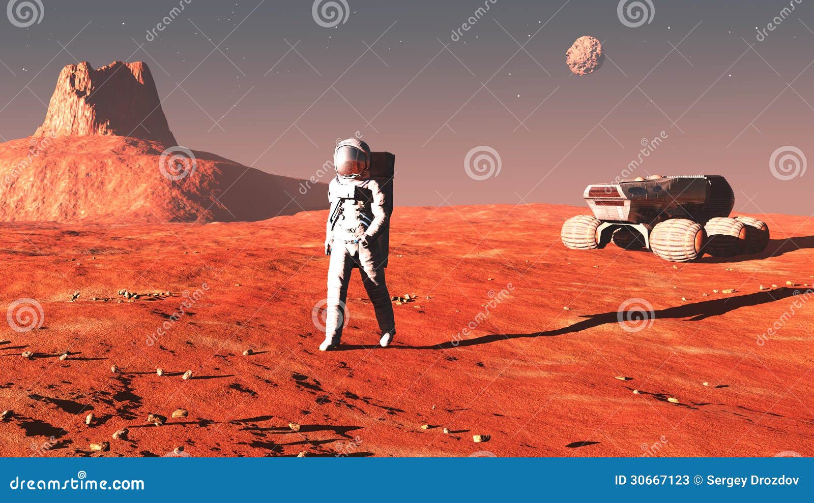 On mars stock illustration. Illustration of ideas, alien - 30667123