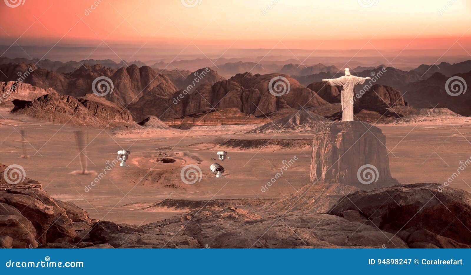 Mars scene editorial photography. Illustration of desert - 94898247