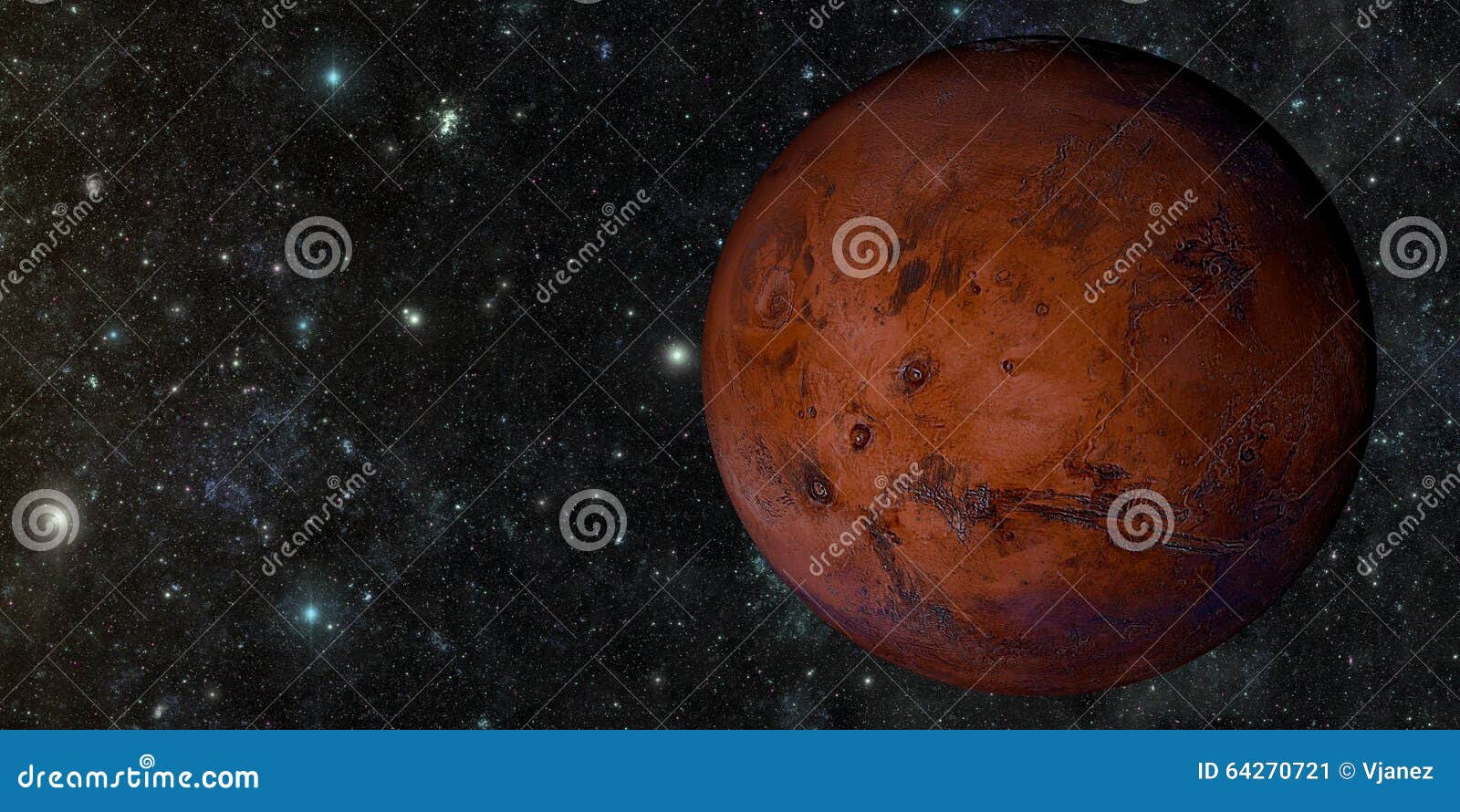 The Mars shot from space stock illustration. Illustration of comet ...