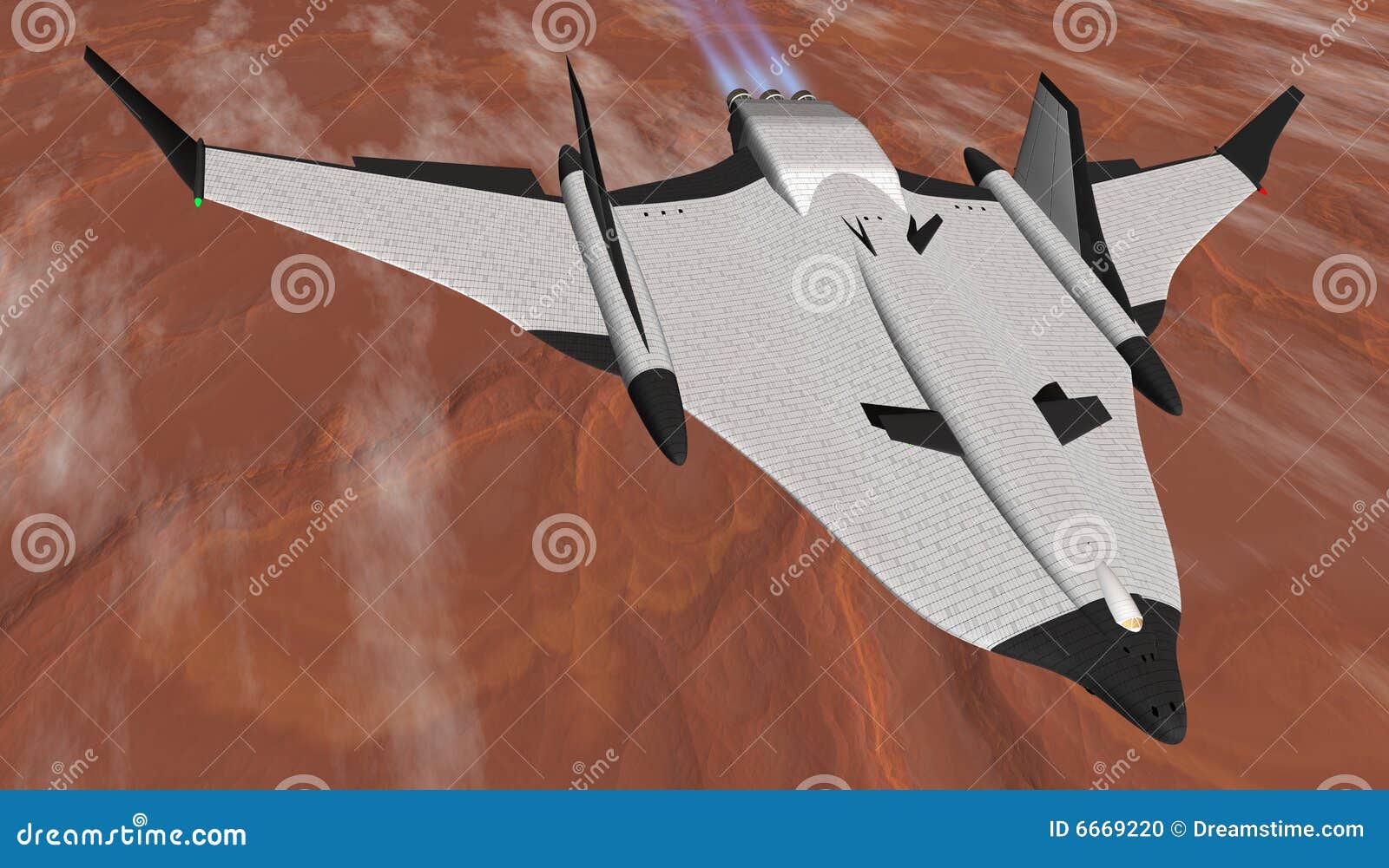 Mars Shuttle in Flight stock illustration. Illustration of rocket - 6669220