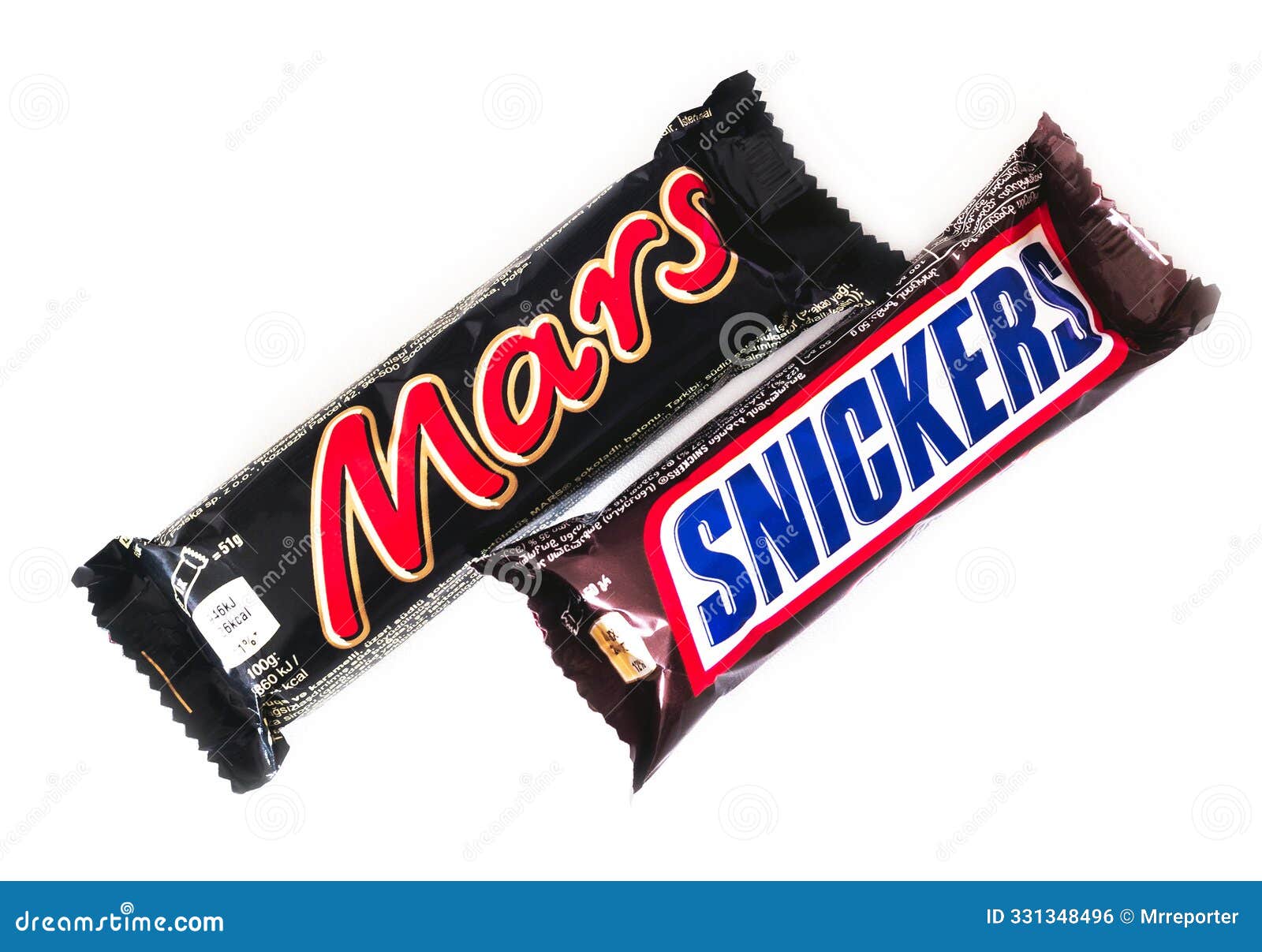 Snickers Chocolate Bar Wrapping Lies With Empty Red Coca Cola And ...