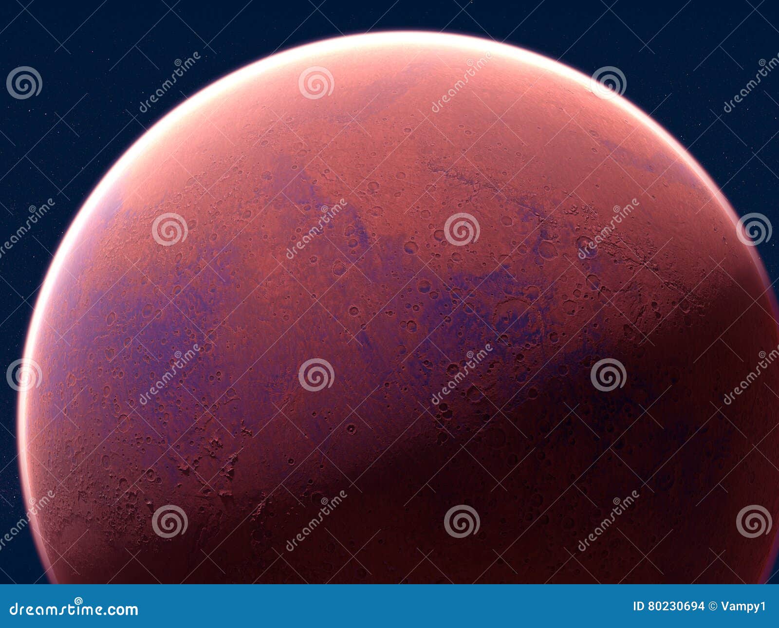 Mars, Soil Crust, Space, Solar System Stock Illustration - Illustration ...