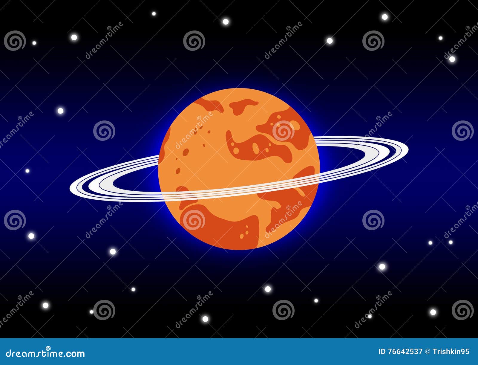 Mars and stars in space stock illustration. Illustration of neptune ...