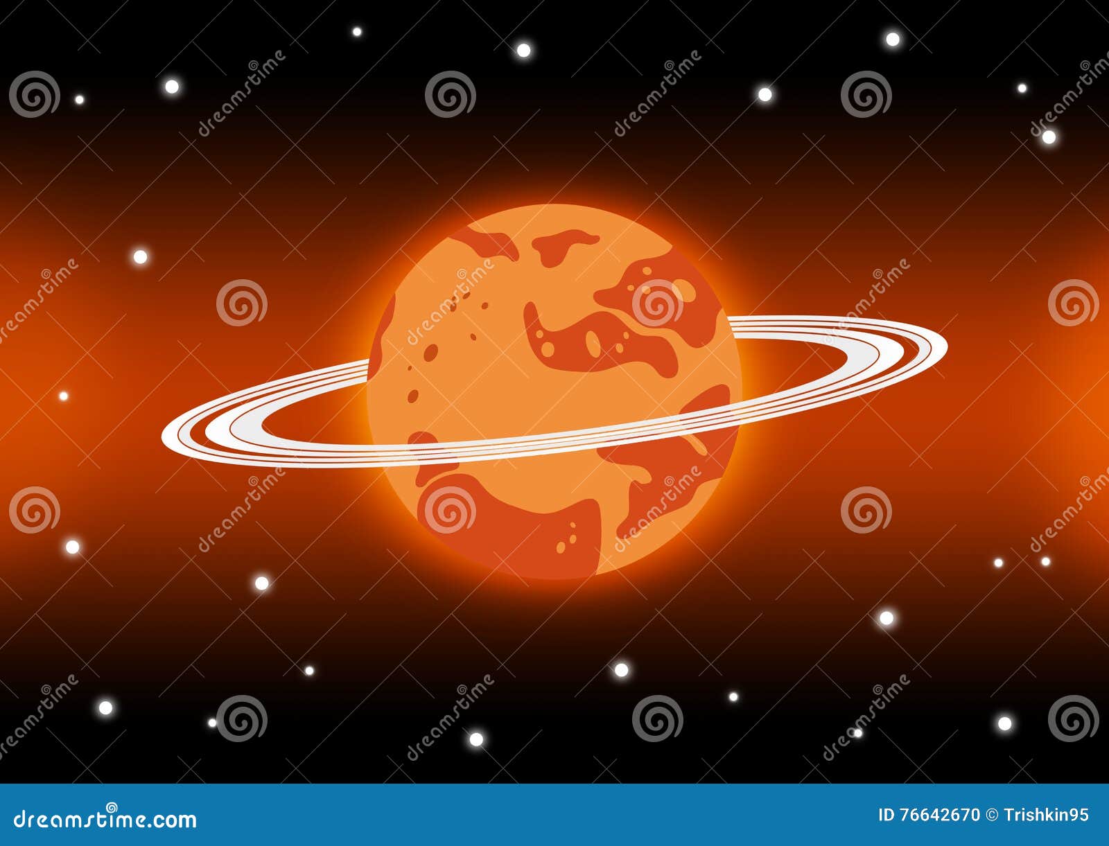 Mars and stars in space stock illustration. Illustration of infinity ...