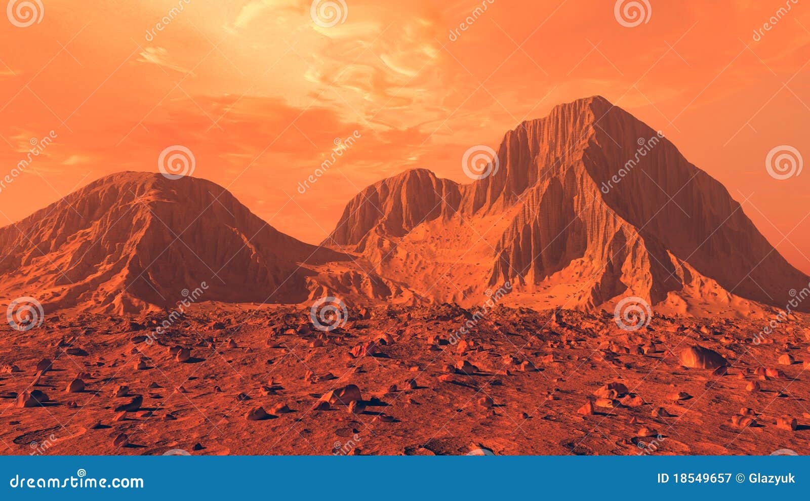 Mars Surface stock illustration. Illustration of scene - 18549657