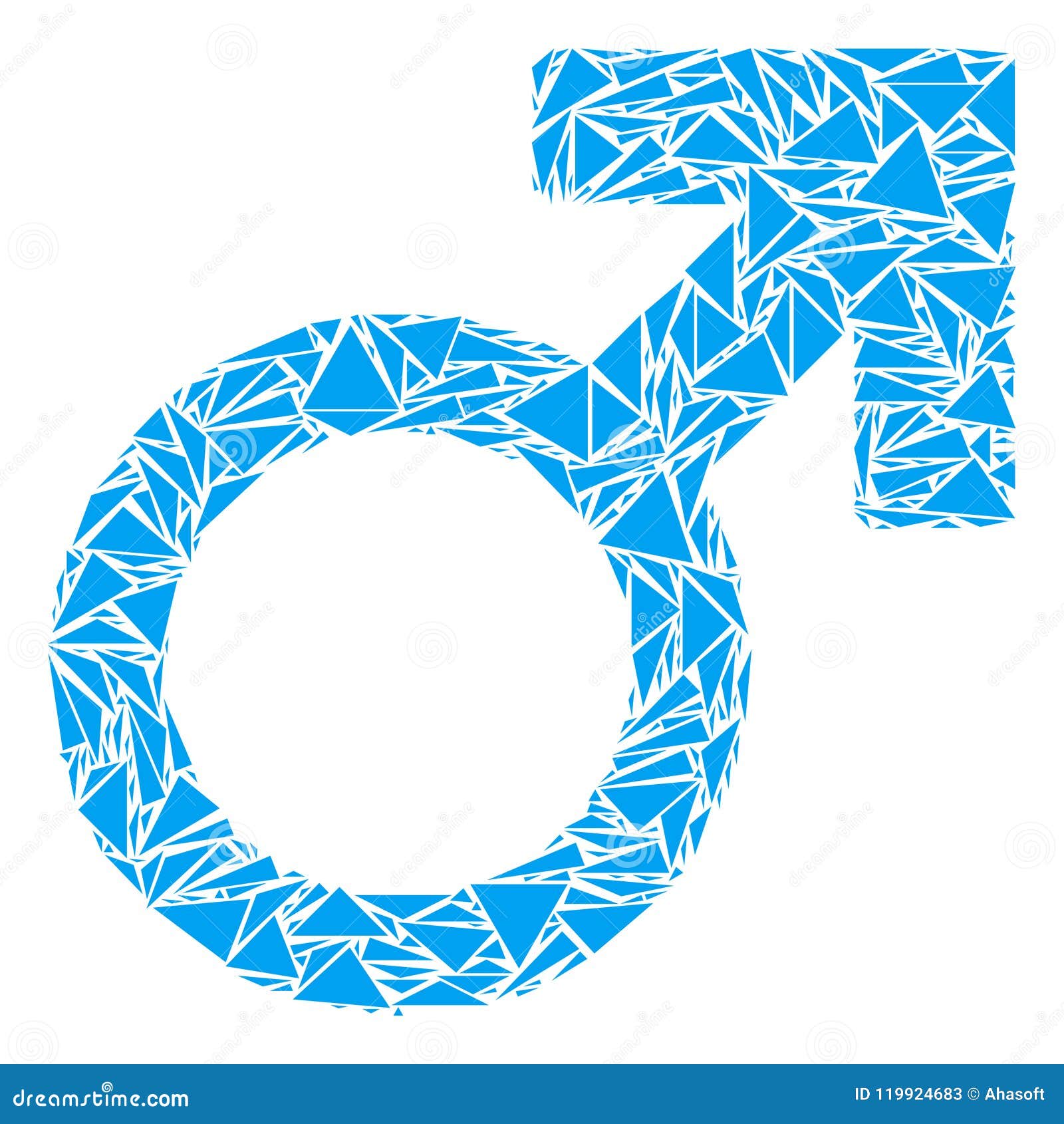 Mars Symbol Collage of Triangles Stock Vector - Illustration of ...