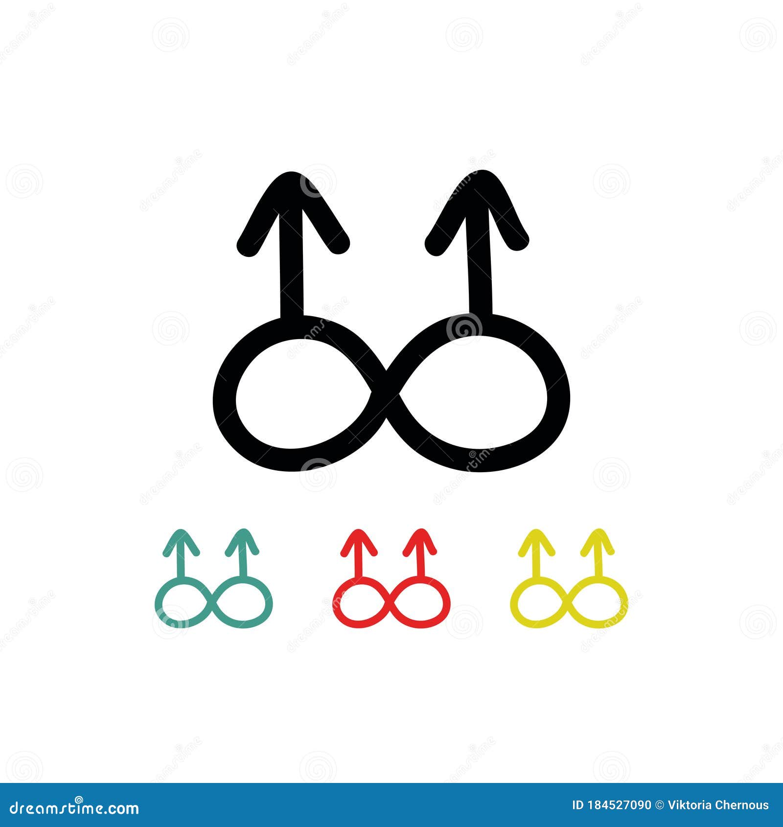 Mars Symbol Doodle Icon, Vector Illustration Stock Illustration ...