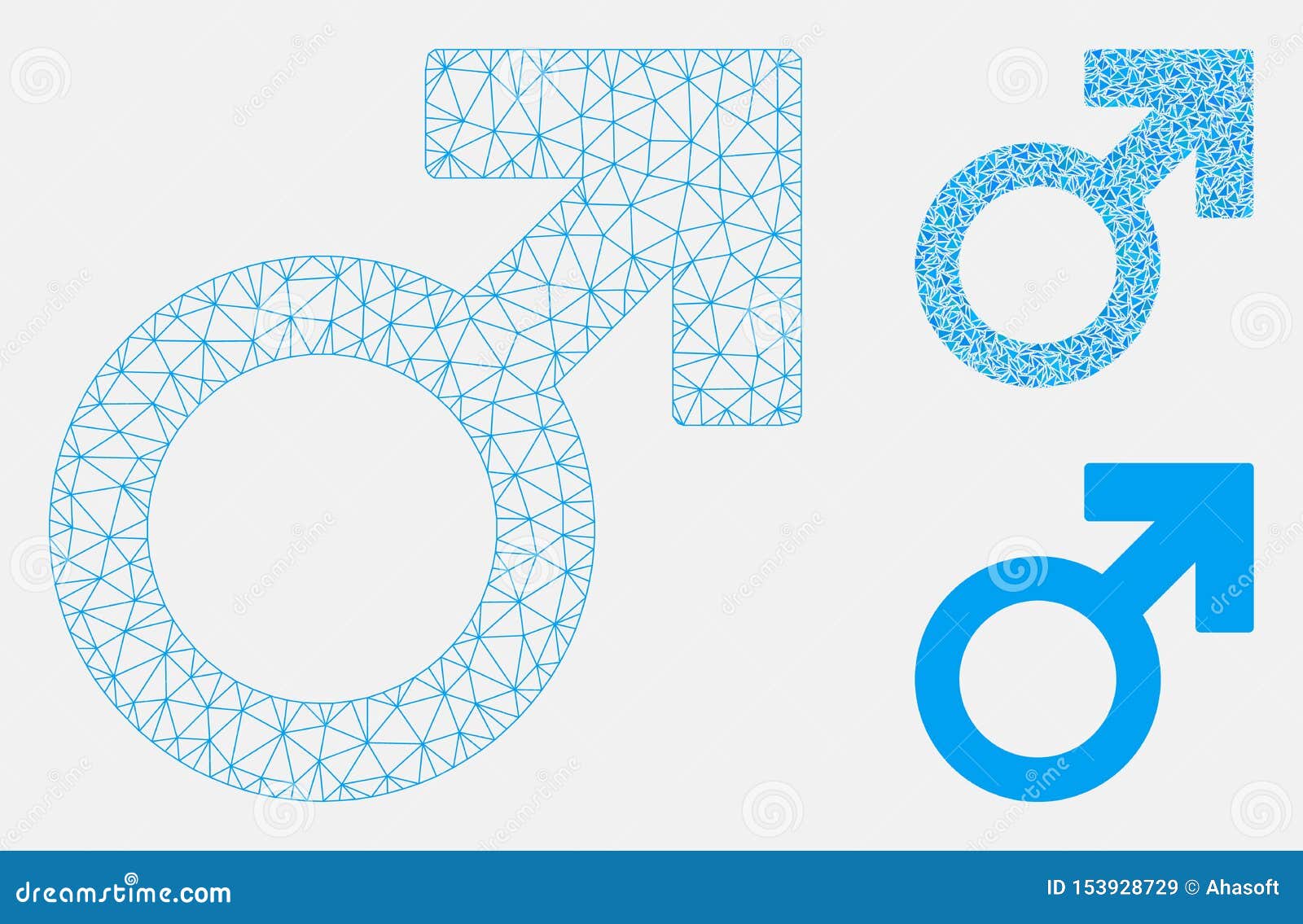 Mars Symbol Vector Mesh Carcass Model and Triangle Mosaic Icon Stock ...