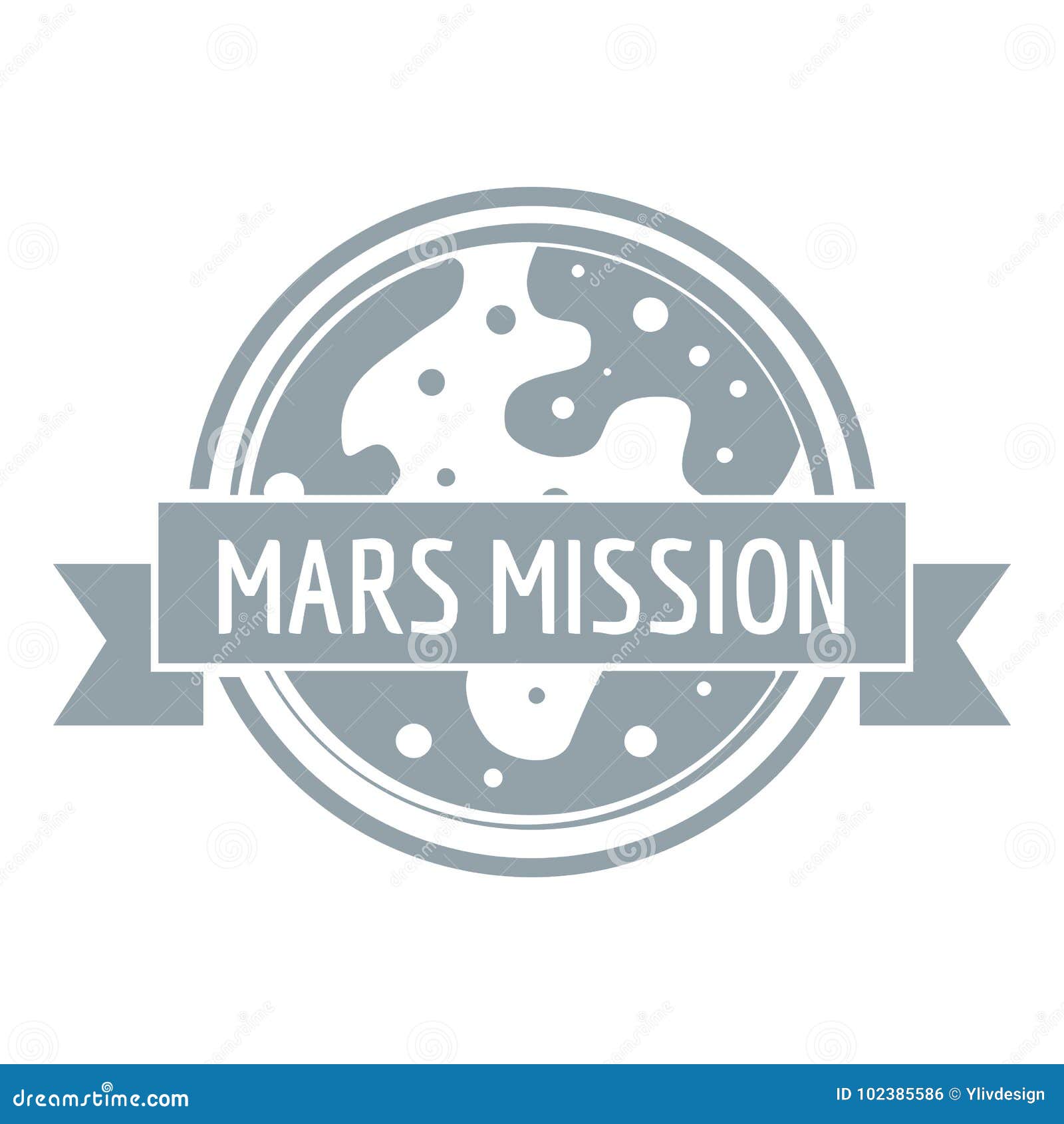 Mars Travel Logo, Simple Gray Style Stock Vector - Illustration of ...