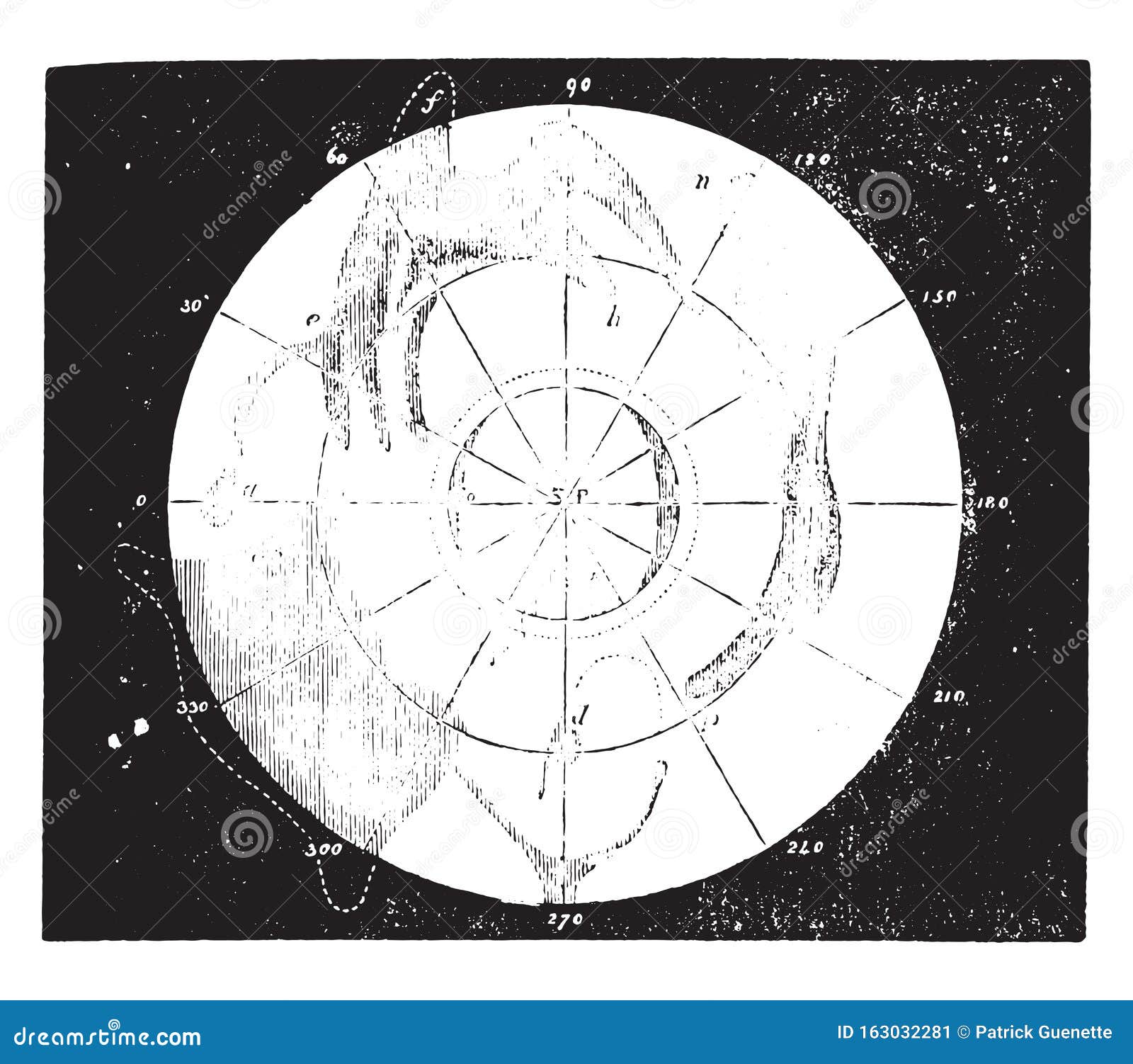 Mars Vintage Illustration Cartoon Vector | CartoonDealer.com #163283415