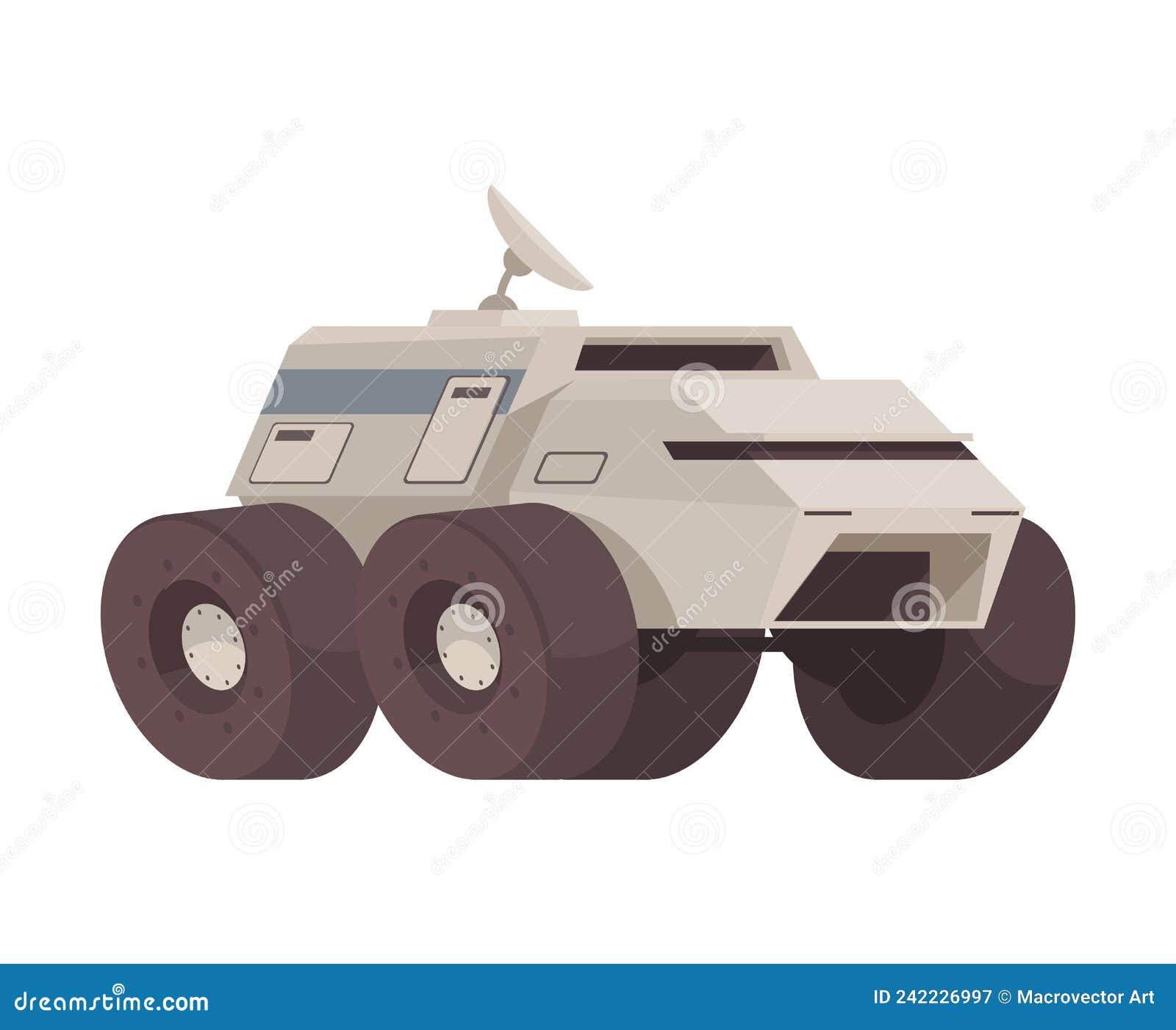 Mars Wheel Rover Composition Stock Vector - Illustration of ...