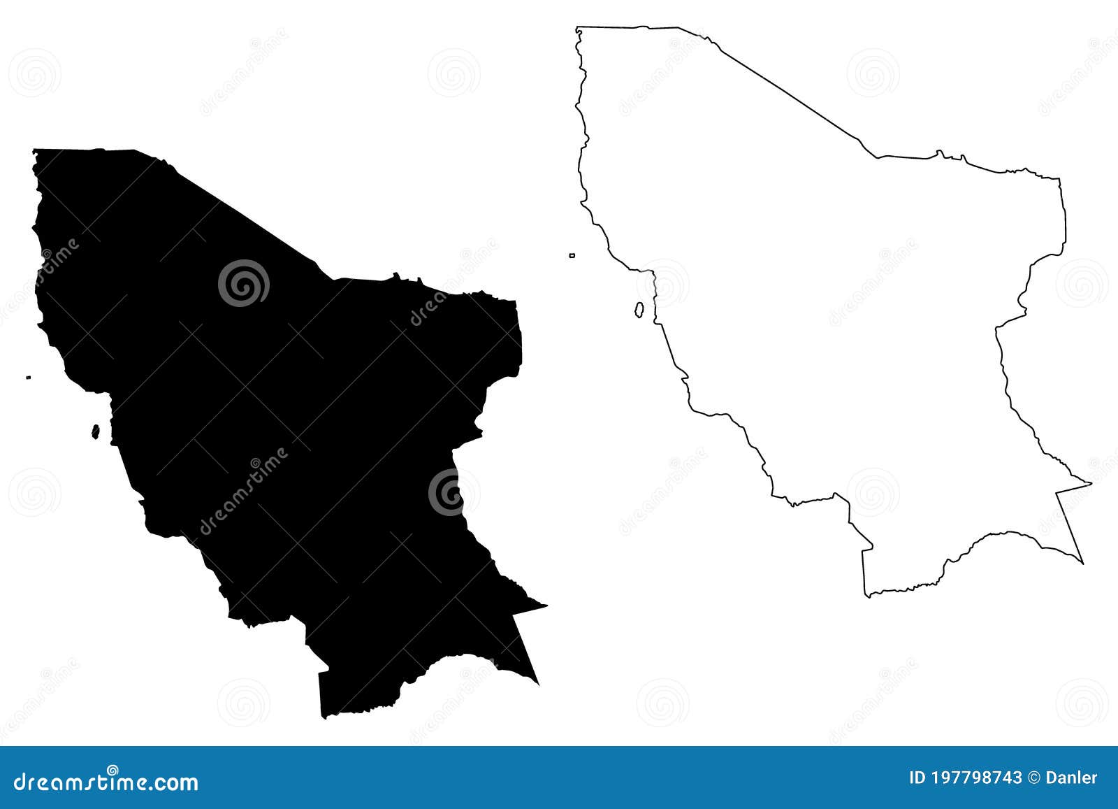 Marsabit County Republic of Kenya, Eastern Province Map Vector ...