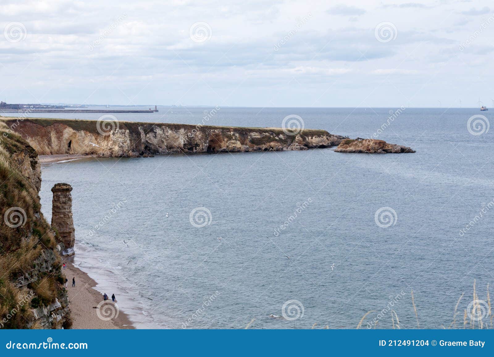 Marsden Bay View from Cliff Top in South Shields Stock Photo - Image of ...