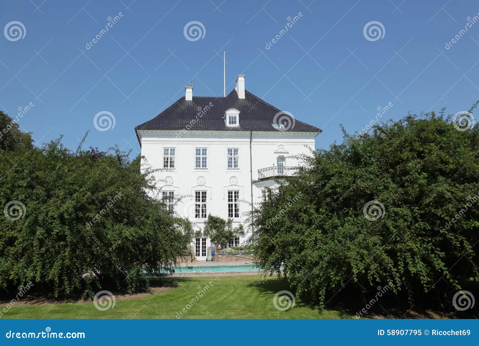 Marselisborg Slott I Århus, Danmark Fotografering för Bildbyråer - Bild ...