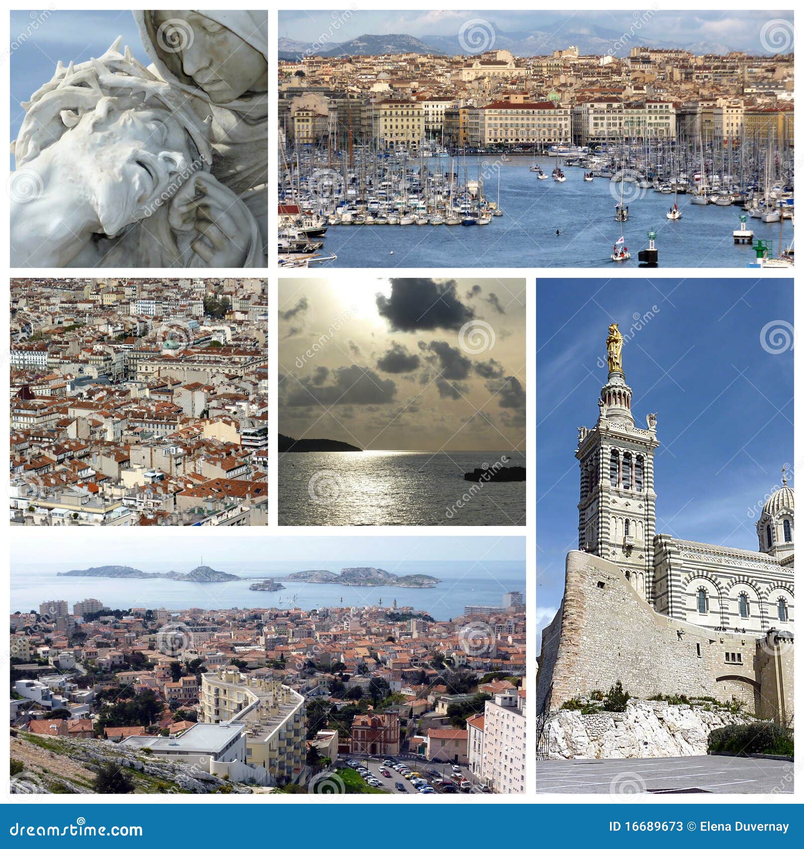 Marsella, Francia, collage imagen de archivo. Imagen de collage - 16689673