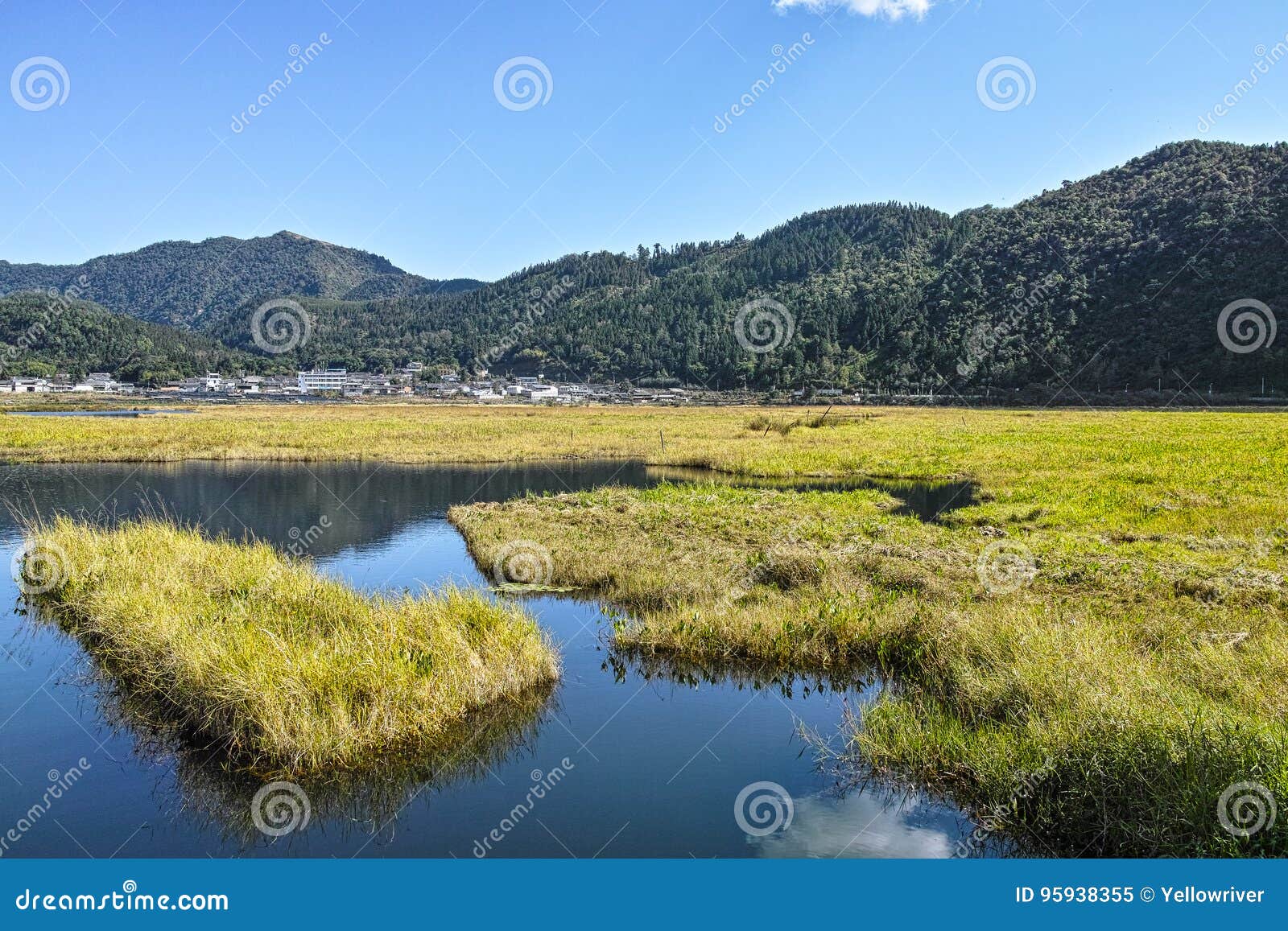 Marsh in Tengchong stock image. Image of horizon, wetland - 95938355
