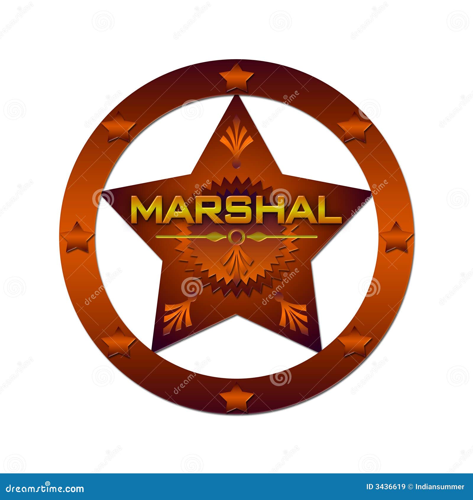 Marshal abstract badge stock illustration. Illustration of criminology ...