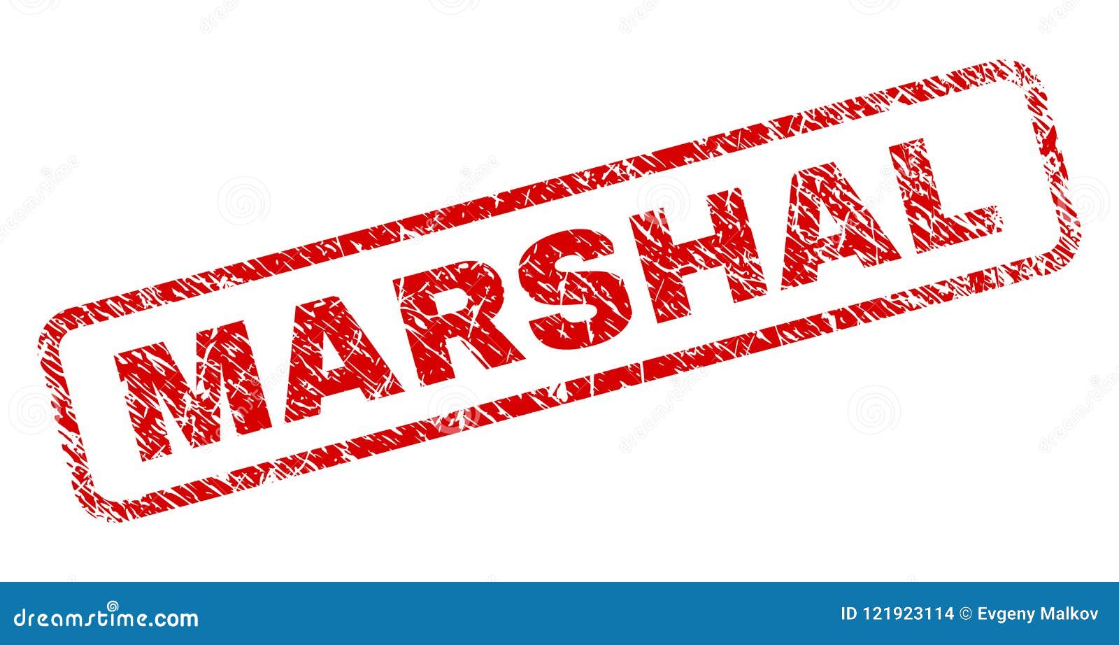 Grunge MARSHAL Rounded Rectangle Stamp Stock Vector - Illustration of ...