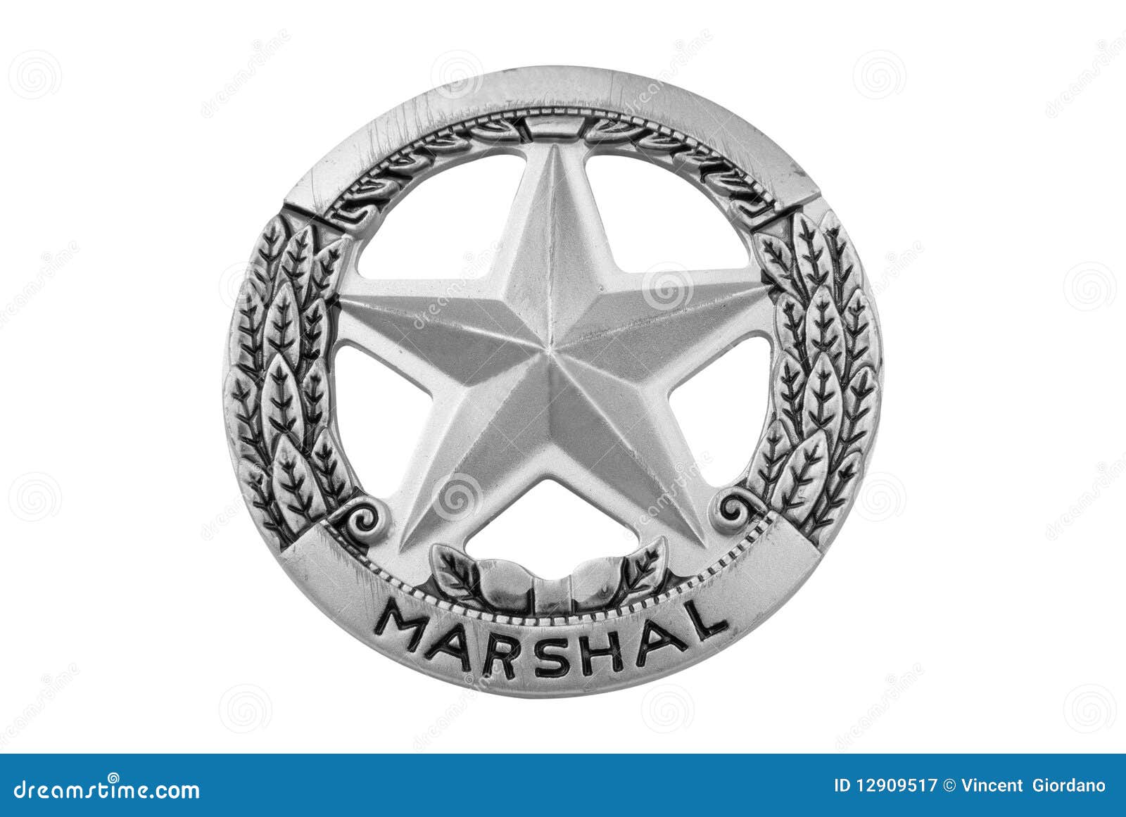 Marshal star badge stock image. Image of decoration, deputy - 12909517