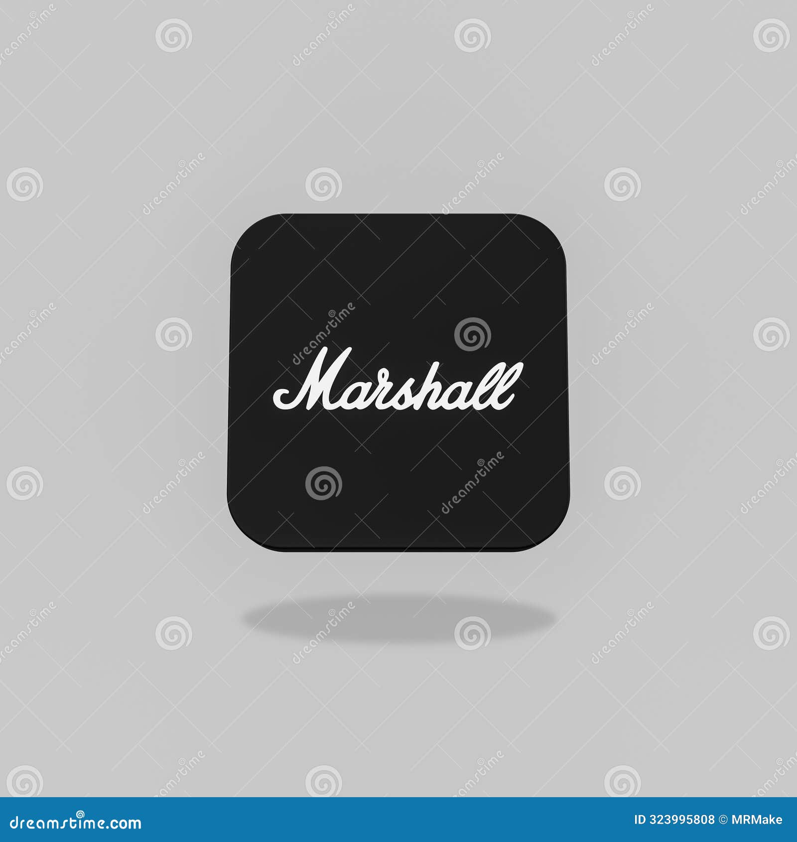 Marshall Amplification App Icon on Flat Gray Background Editorial Stock ...