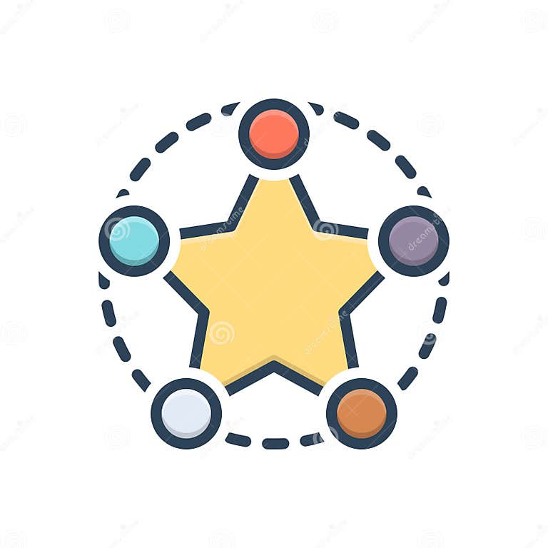 Color Illustration Icon for Marshall, Badge and Sheriff Stock ...