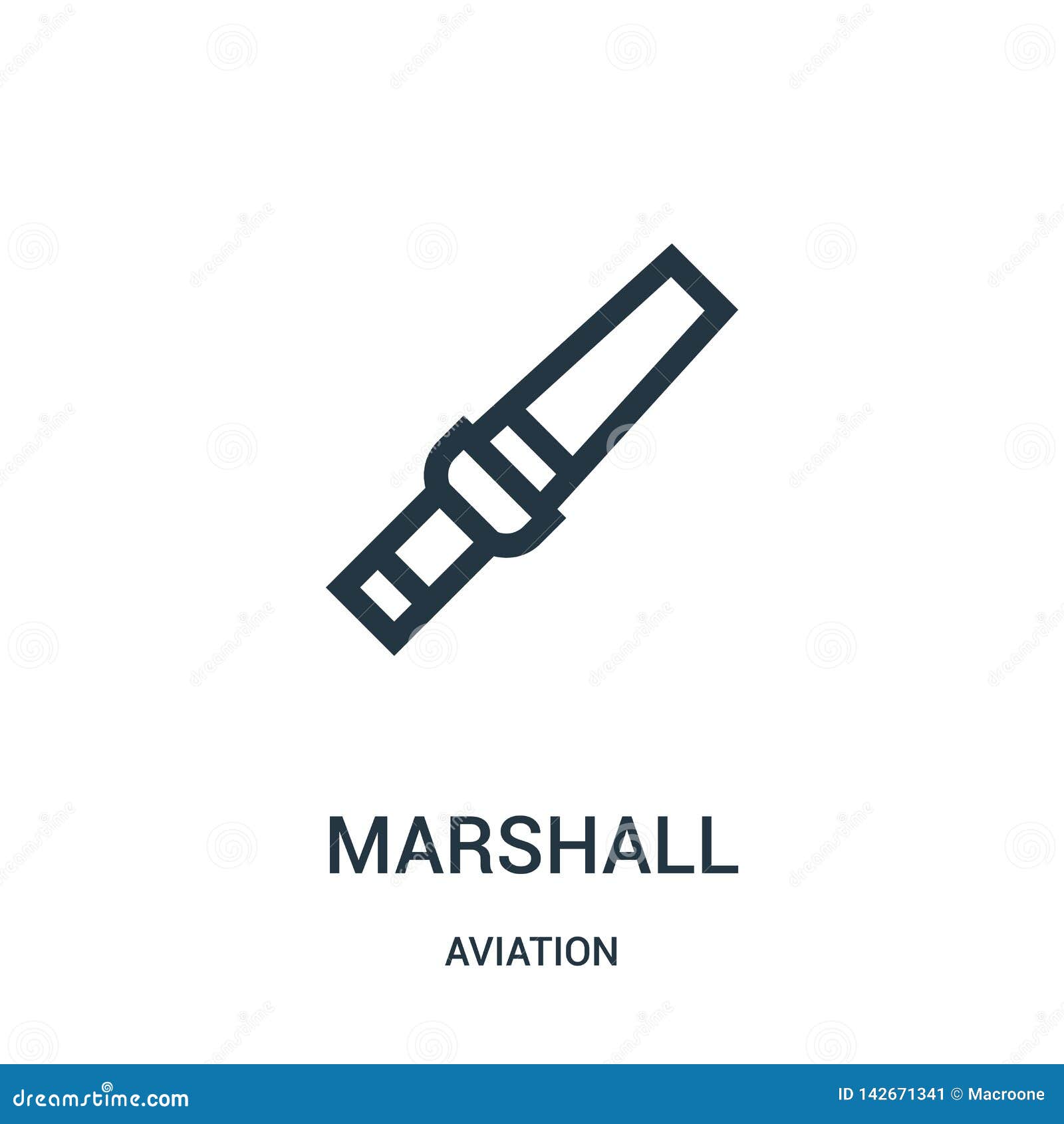 Marshall Icon Vector from Aviation Collection. Thin Line Marshall ...