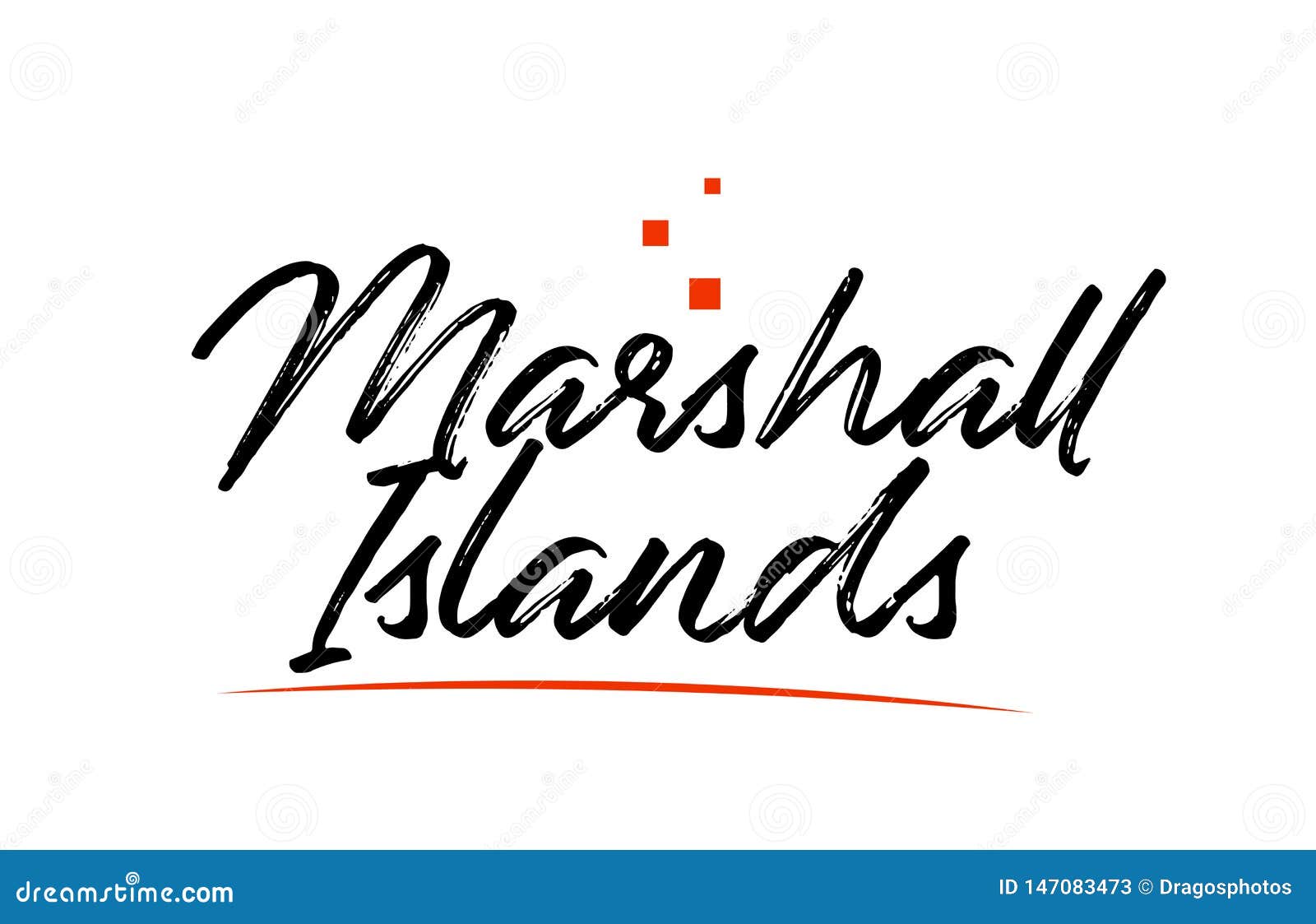 Marshall Islands Country Typography Word Text for Logo Icon Design ...