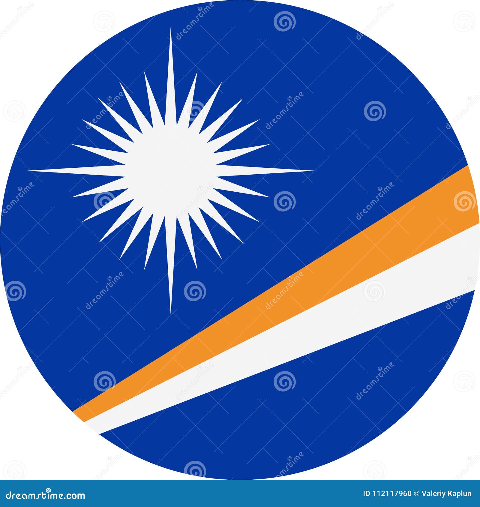 Marshall Islands Flag Vector Round Flat Icon Stock Illustration ...