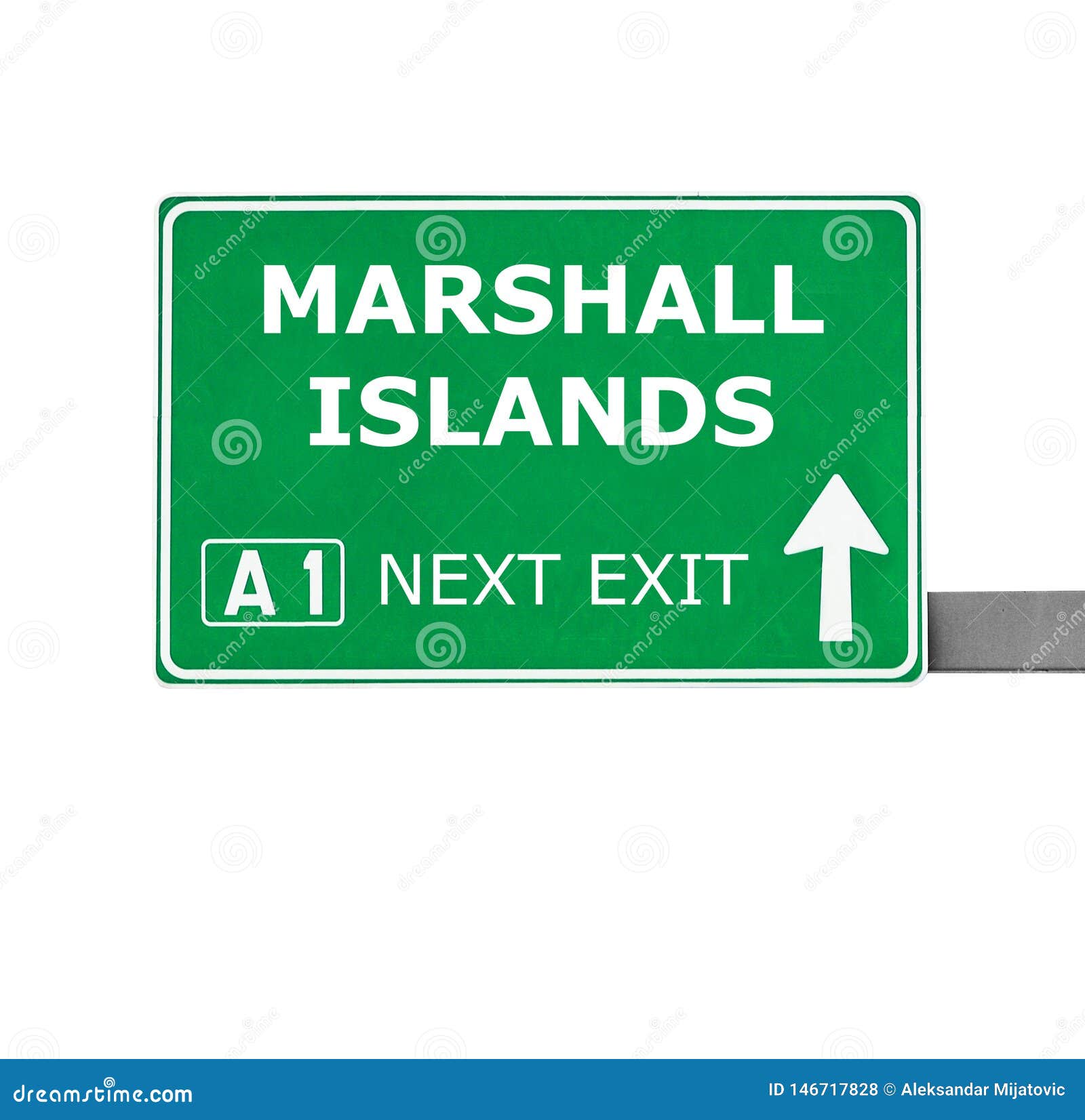 MARSHALL ISLANDS Road Sign Isolated on White Stock Photo - Image of ...