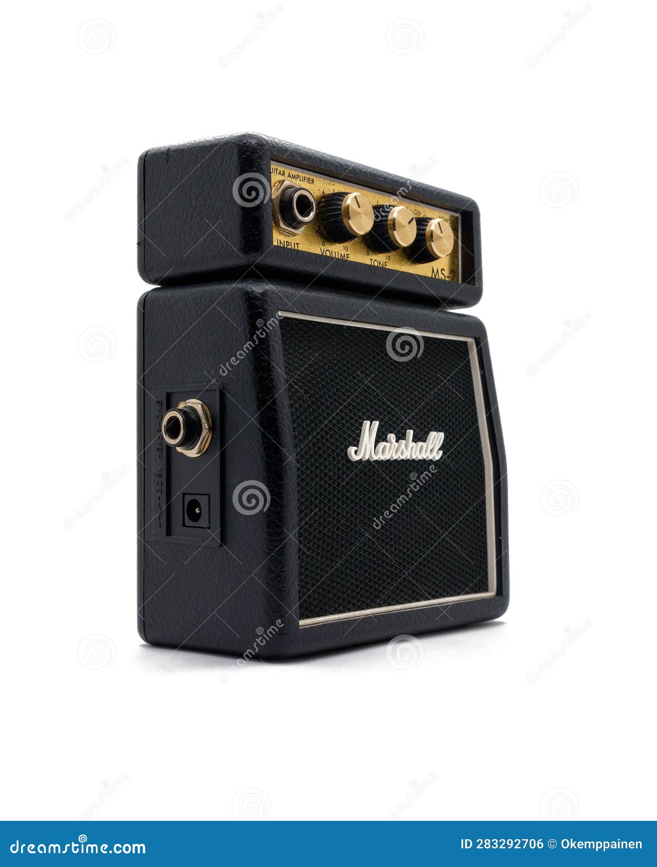 Marshall MS-2, Battery Powered Micro Amp for Guitar. Isolated on White ...
