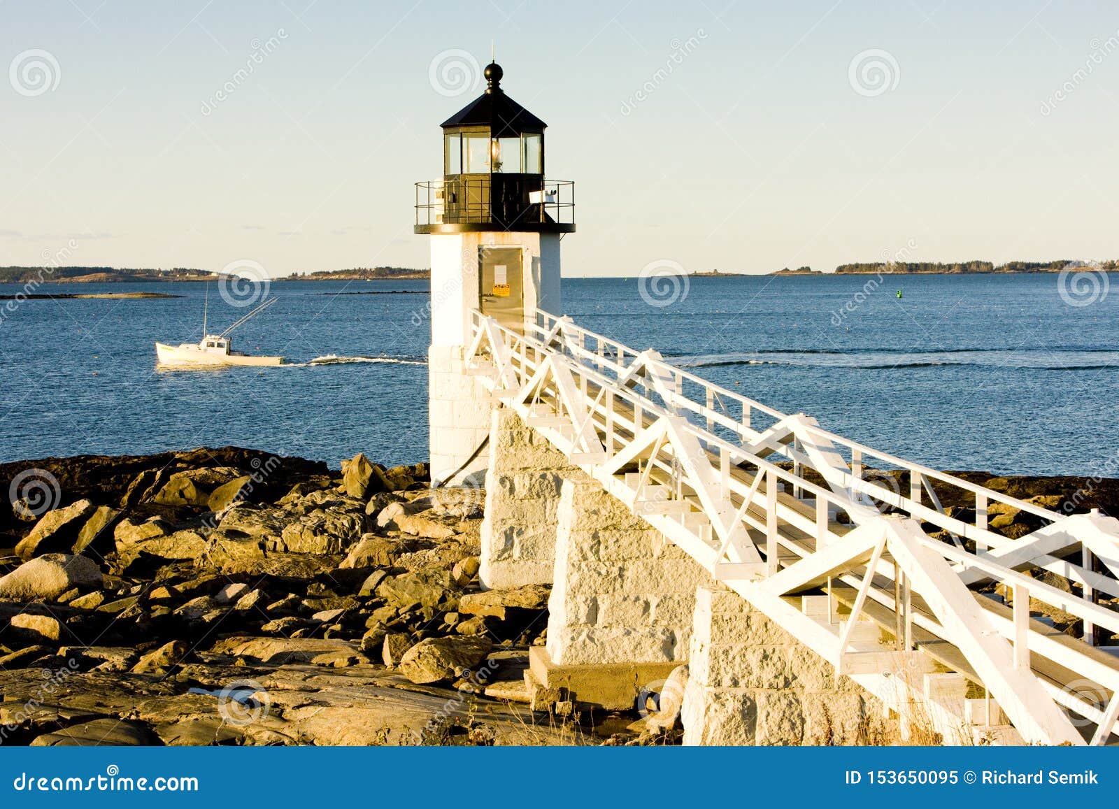 Marshall Point Lighthouse, Maine, USA Stock Image - Image of ocean ...