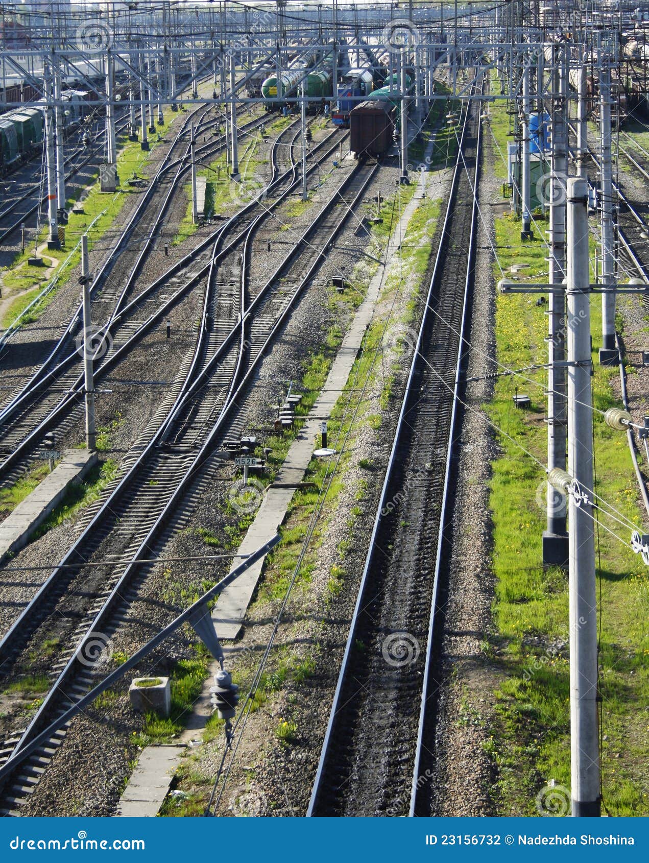 Marshalling yard stock photo. Image of industrial, container - 23156732