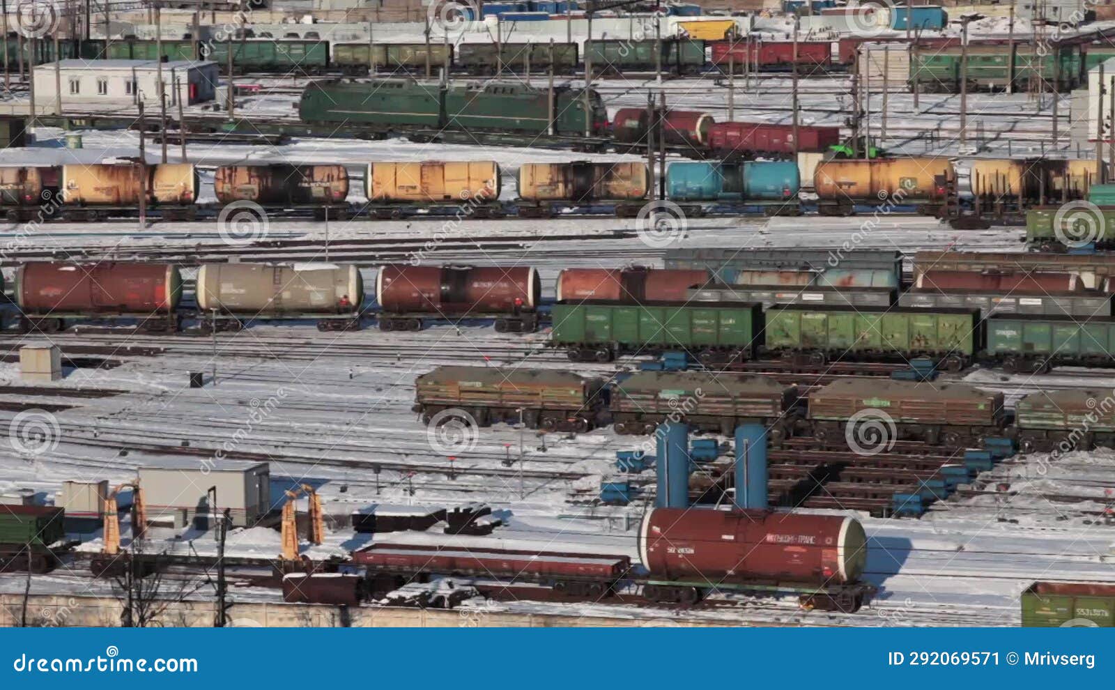 Marshalling Yard Aerial View Stock Video - Video of aerial, wagon ...