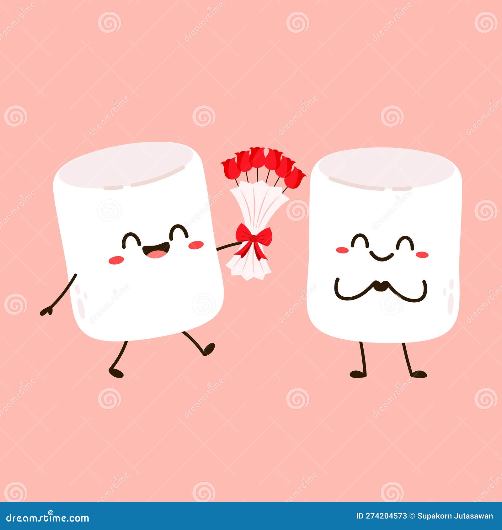Marshmallow Cartoon. Marshmallow Character Design Stock Vector ...