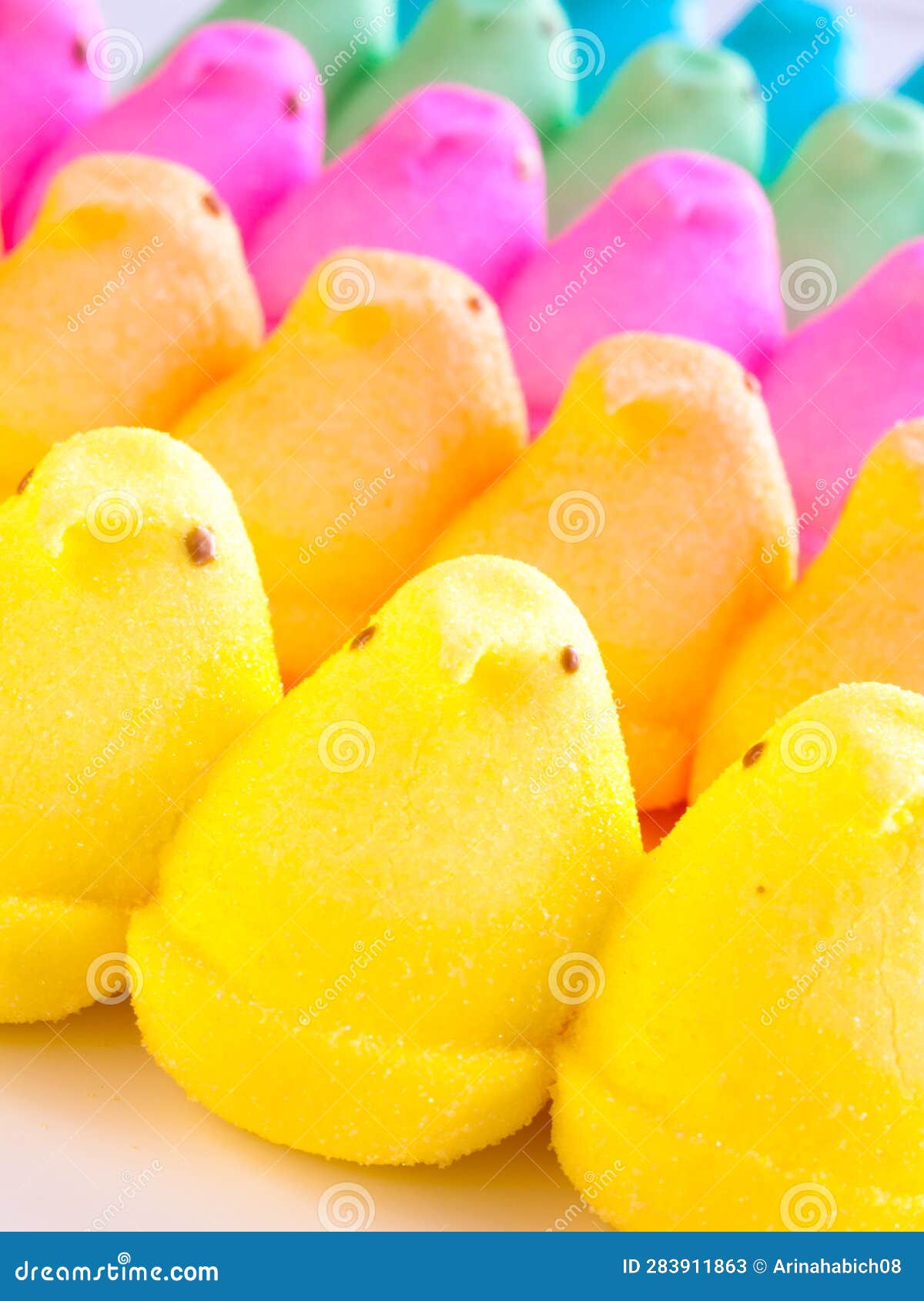 Marshmallow Chicks editorial stock photo. Image of spongy - 283911863
