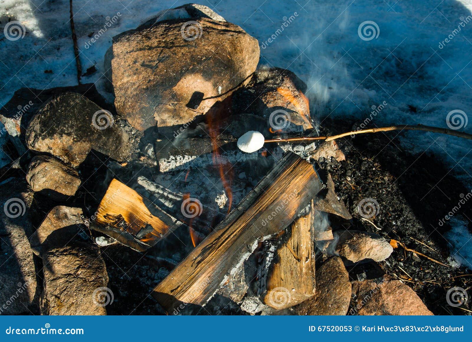 Marshmallow on the fire stock image. Image of controlled - 67520053