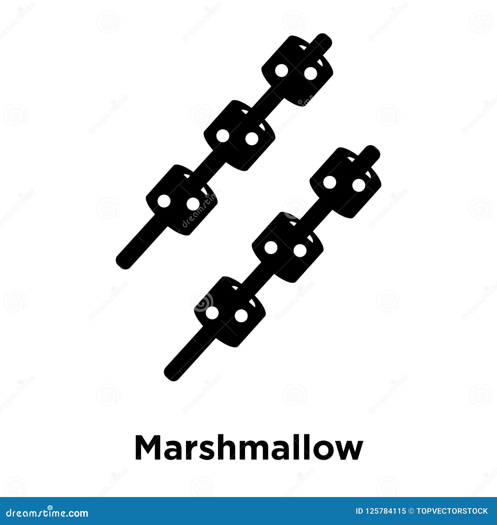 Marshmallow Icon Vector Isolated on White Background, Logo Concept of ...