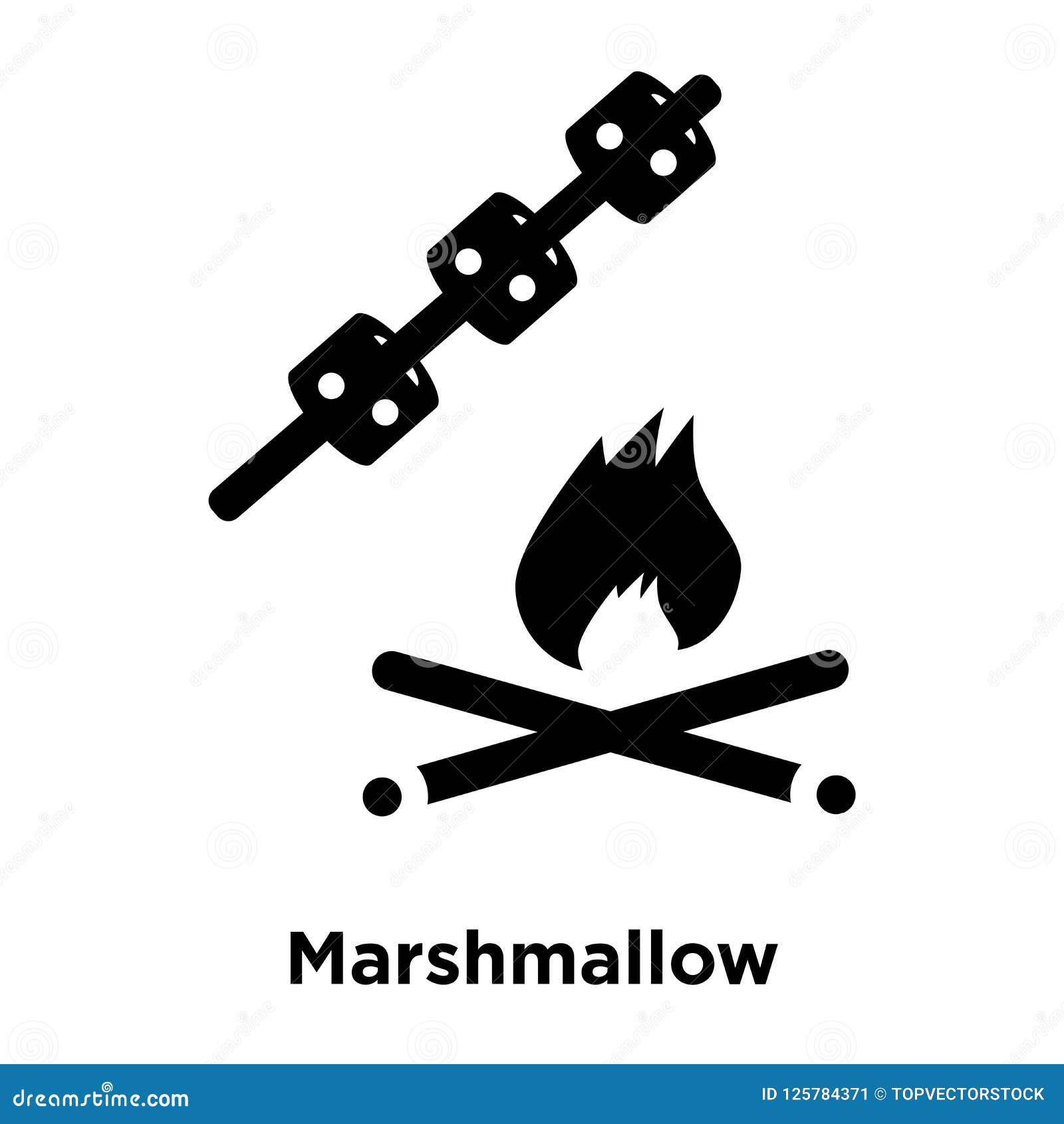 Marshmallow Icon Vector Isolated on White Background, Logo Concept of ...