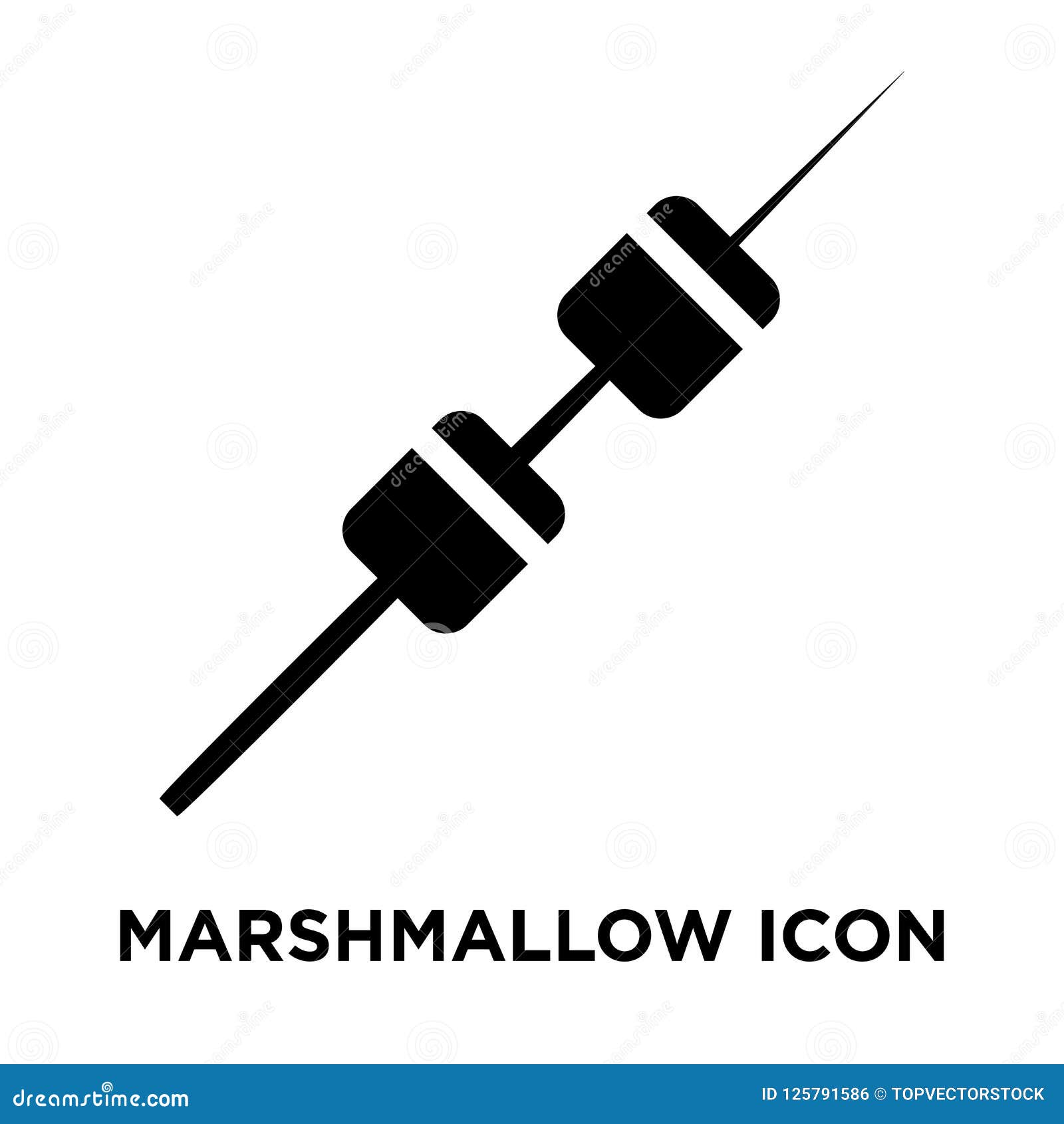 Marshmallow Icon Vector Isolated On White Background, Logo Concept Of ...