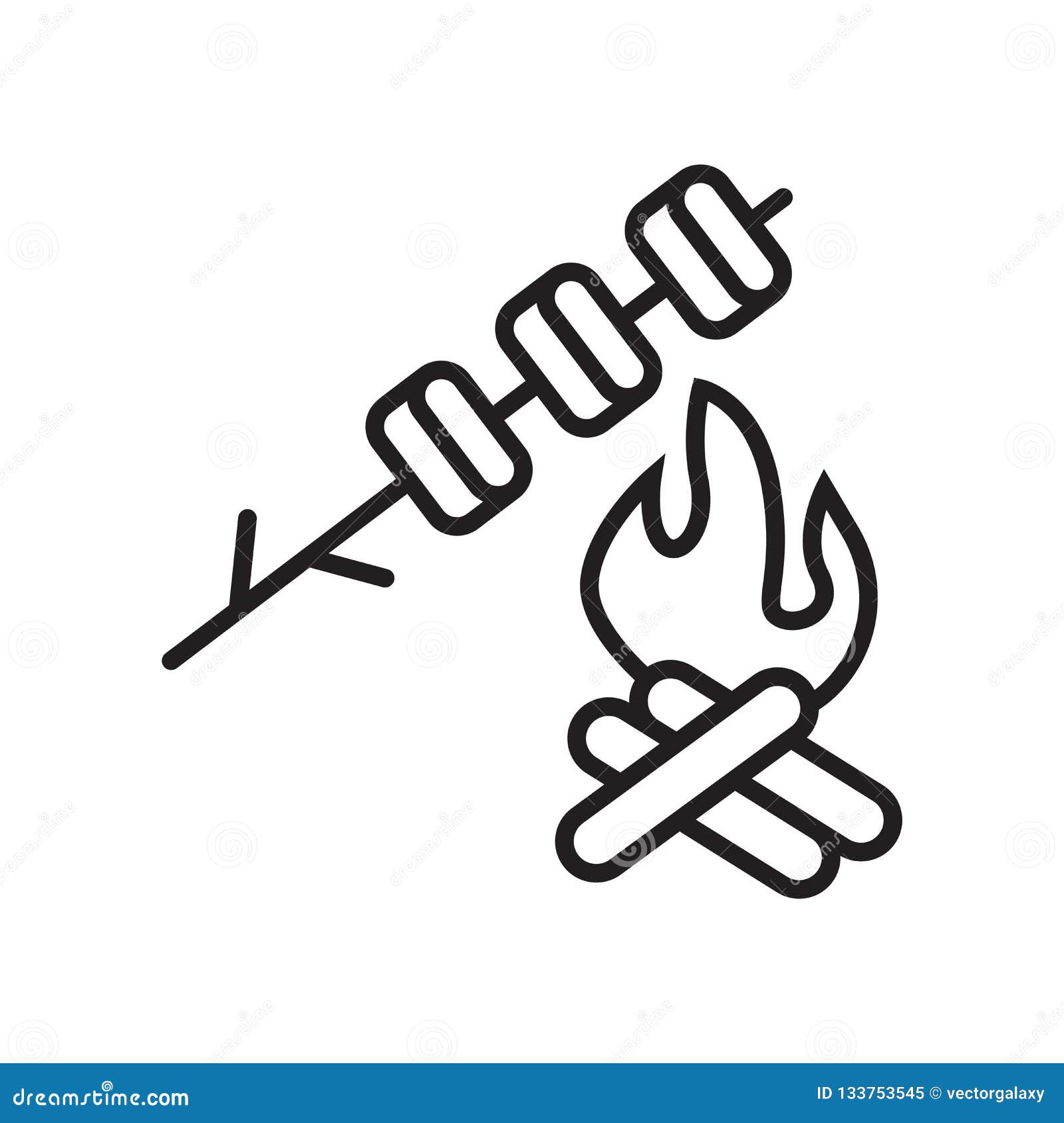 Marshmallow Icon Vector Sign and Symbol Isolated on White Background ...