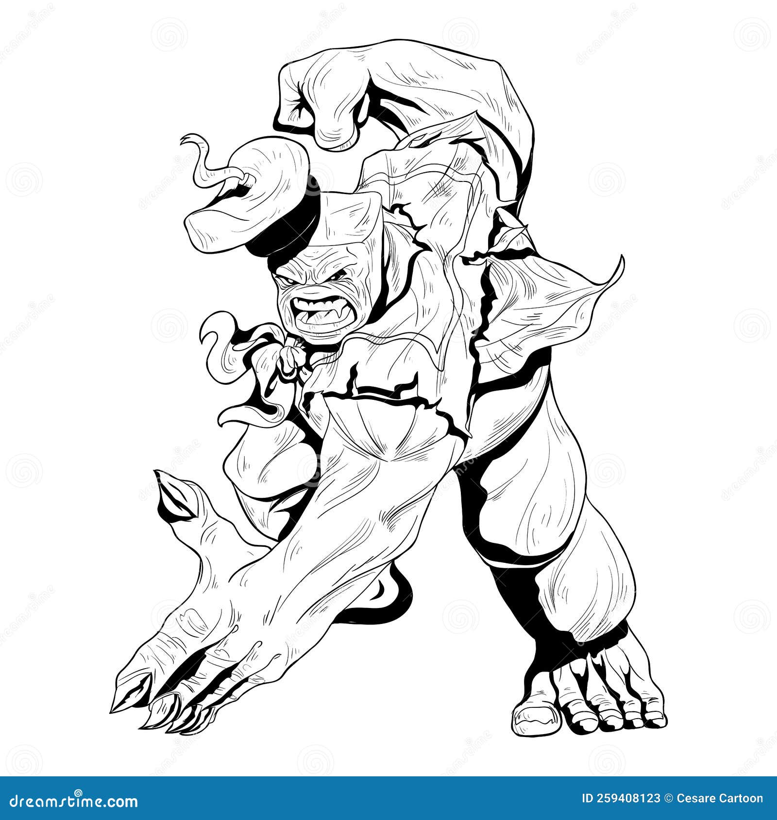 Marshmallow monster stock vector. Illustration of detail - 259408123