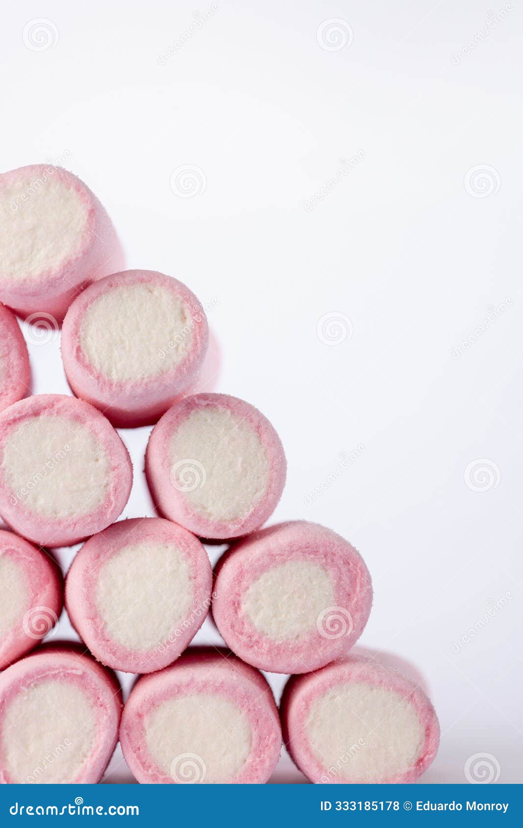 Marshmallow Pyramid Stack Positioned To the Left, Photographed ...