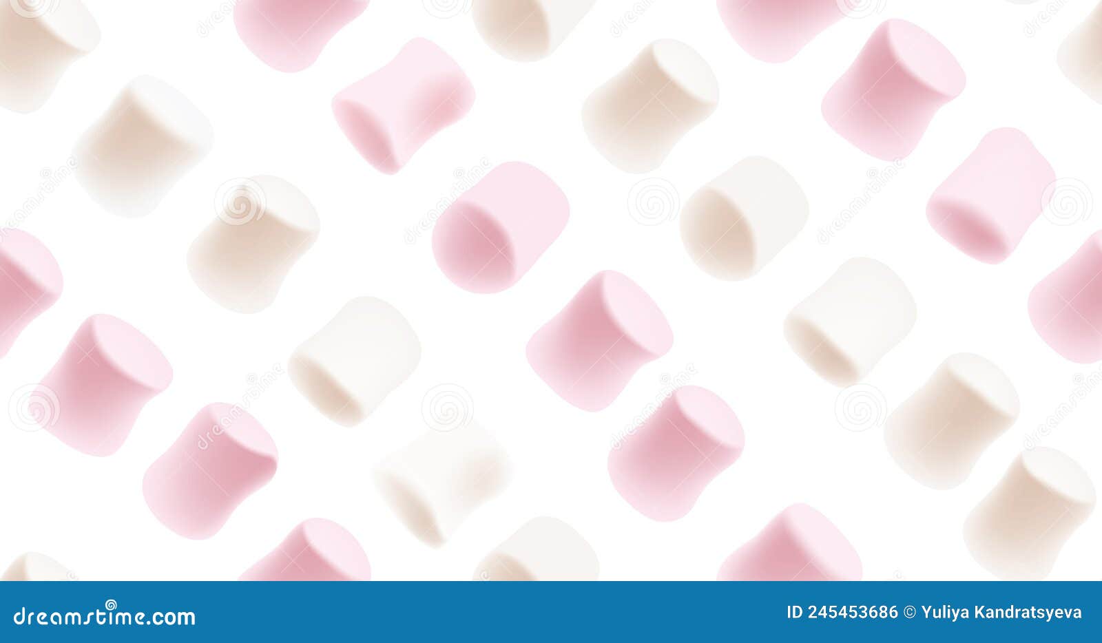 Marshmallow Seamless Texture. Tasty White and Pink Marshmallows ...