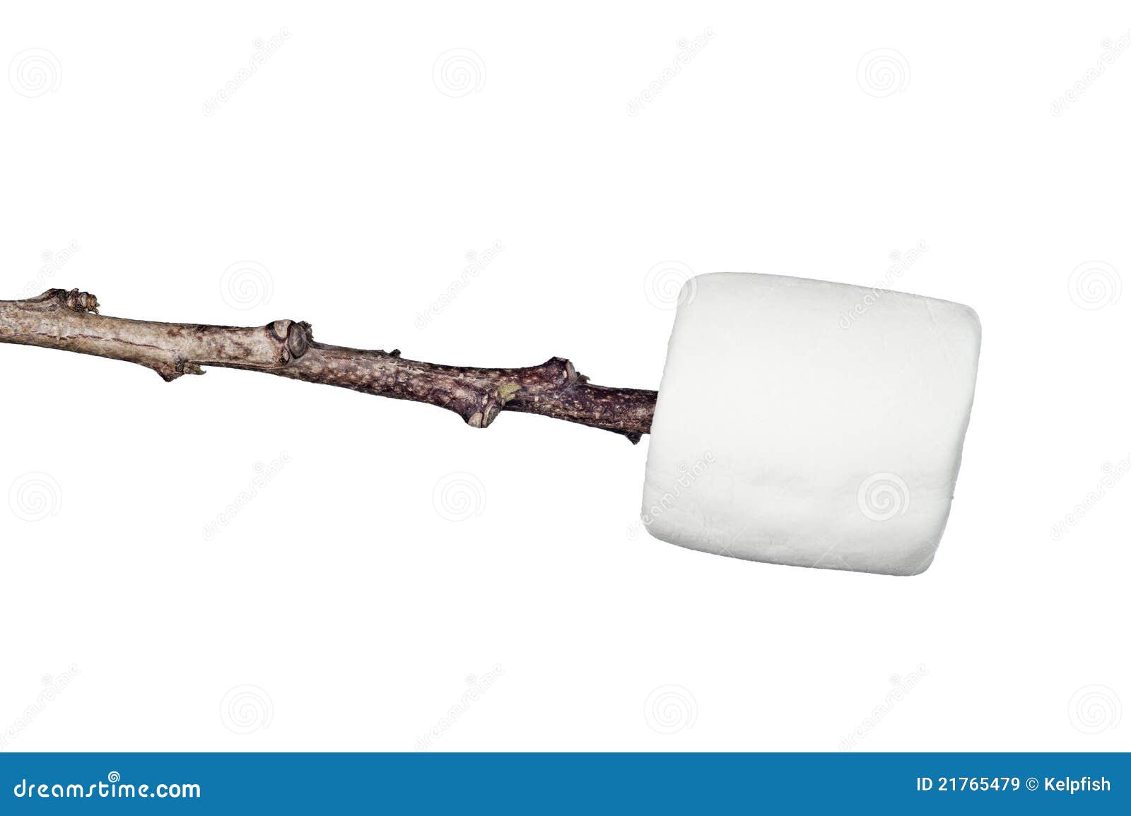 Marshmallow on a stick stock image. Image of white, preparation - 21765479