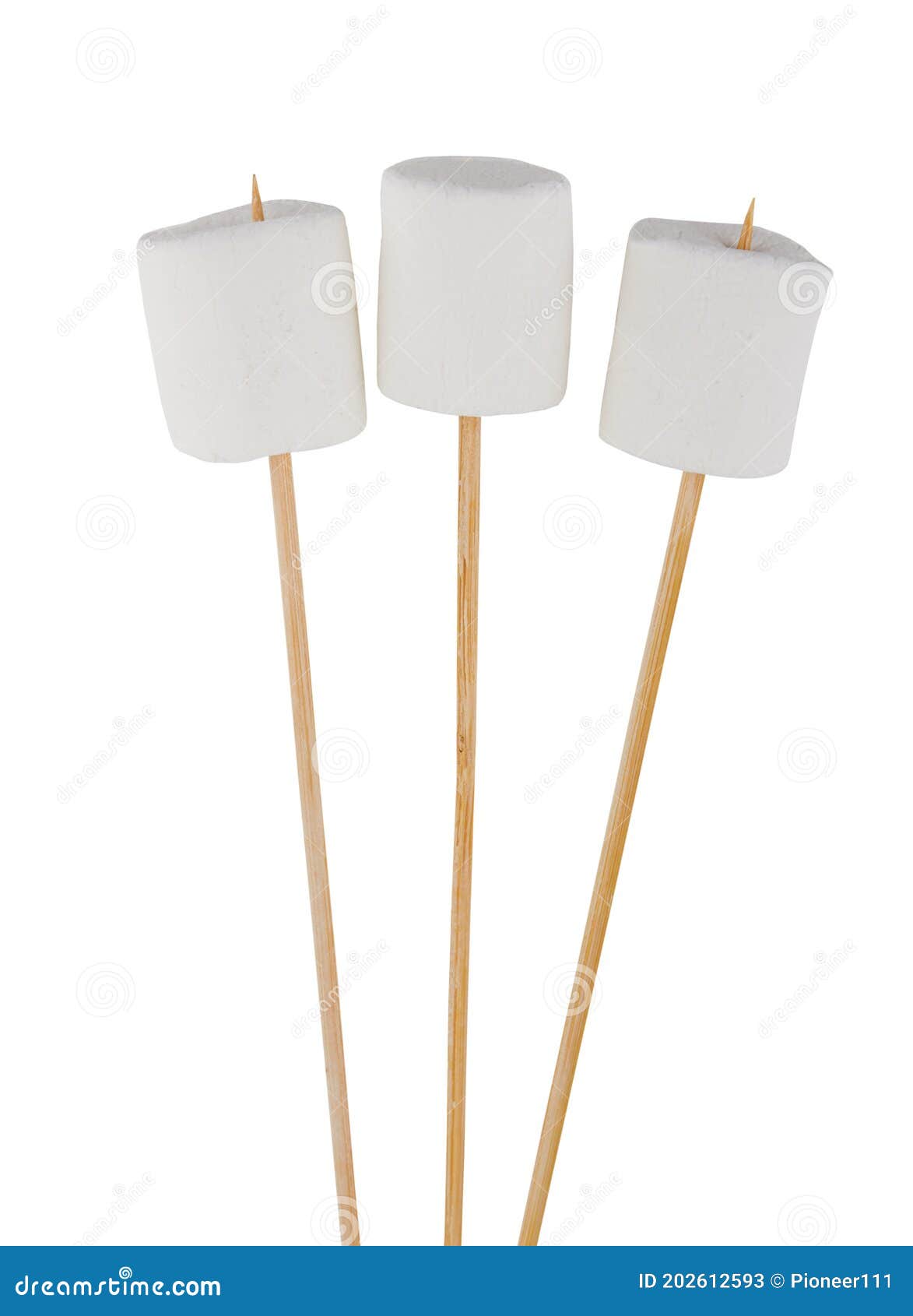 Marshmallow on Wooden Stick Stock Image - Image of roasted, round ...