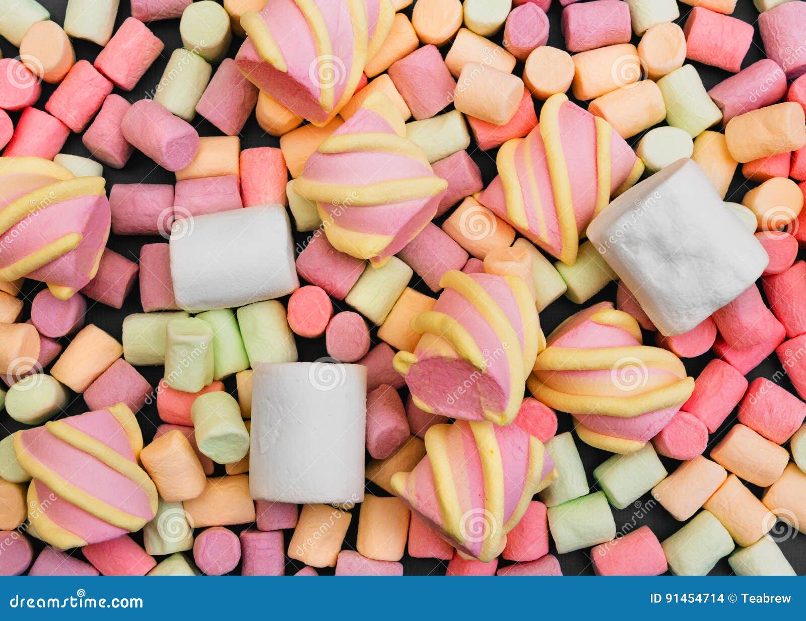 Marshmallows Background or Texture of Colorful Mini Marshmallows Stock ...
