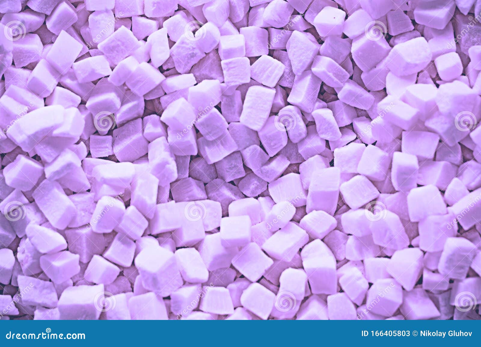 Marshmallows Cubes are a Lot of Purple. Stock Image - Image of ...