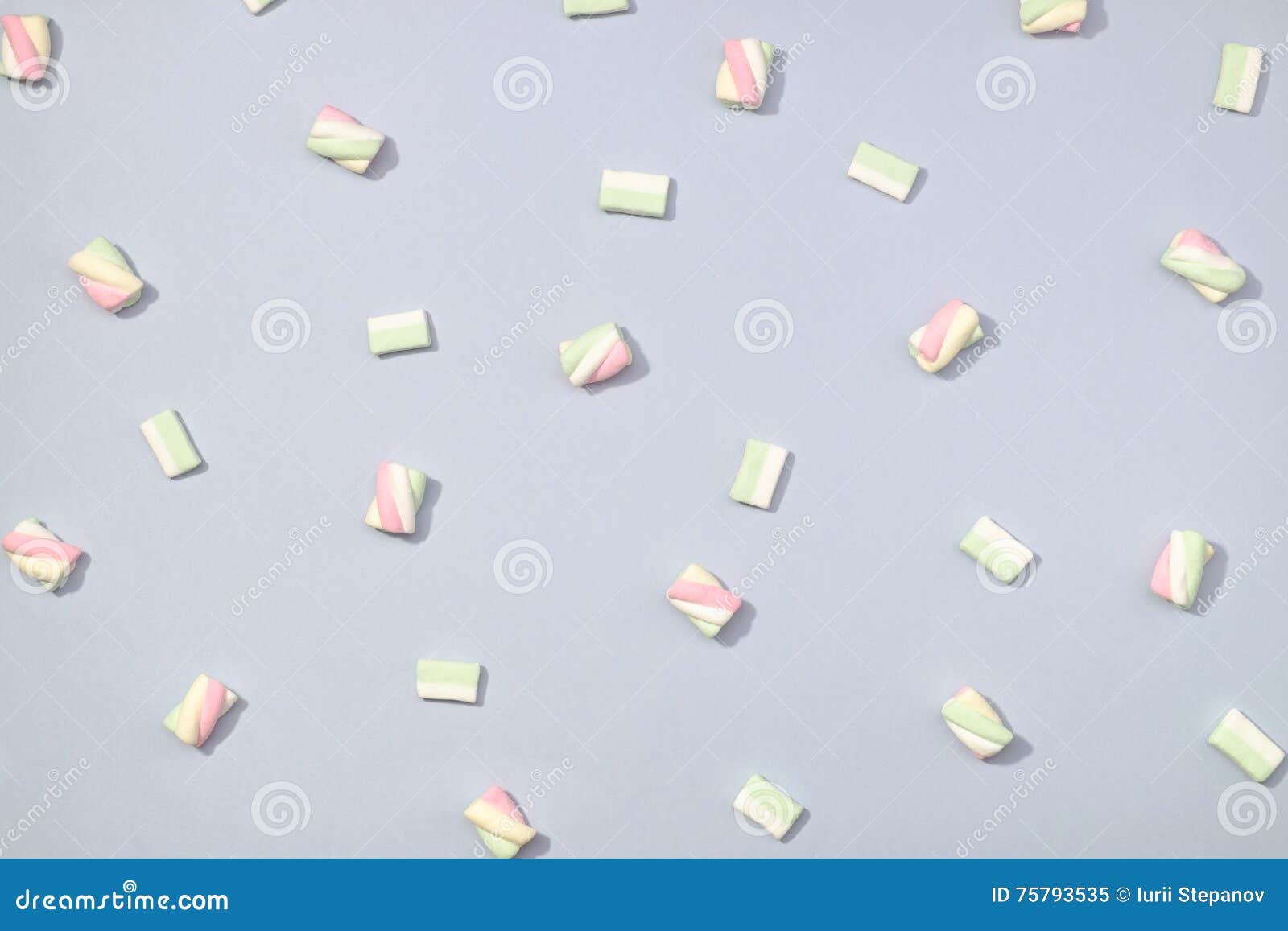 Marshmallows flat lay stock image. Image of closeup, decoration - 75793535