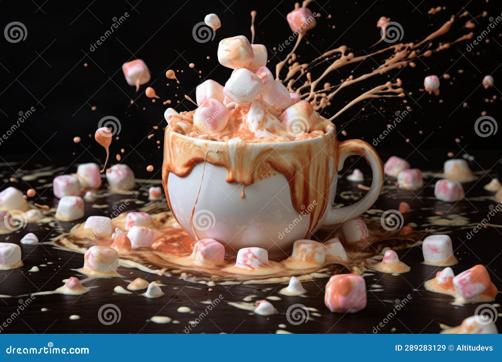 Marshmallows Floating on Top of Hot Chocolate Stock Image - Image of ...