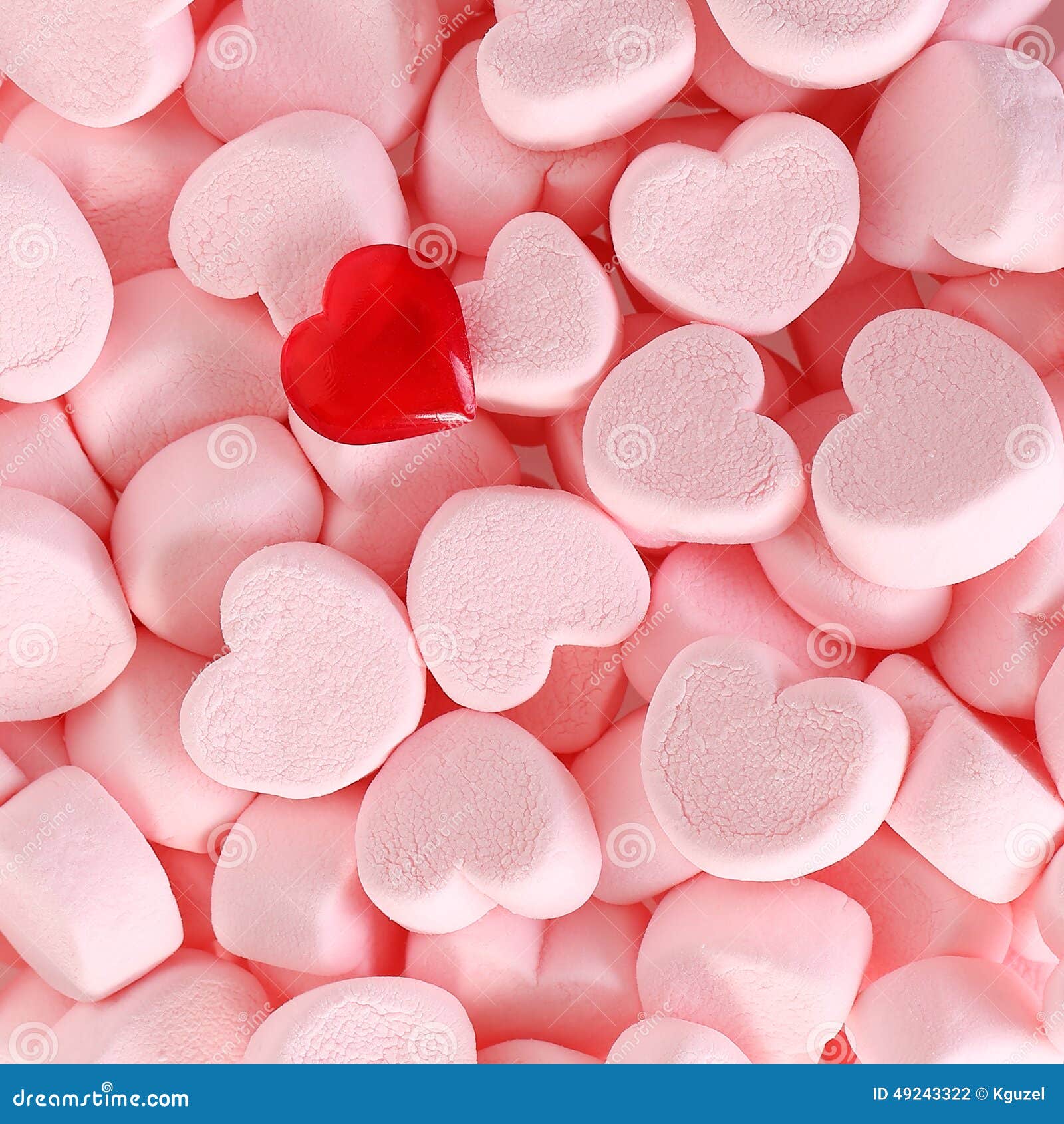 Marshmallows and Red Heart stock photo. Image of chewy - 49243322